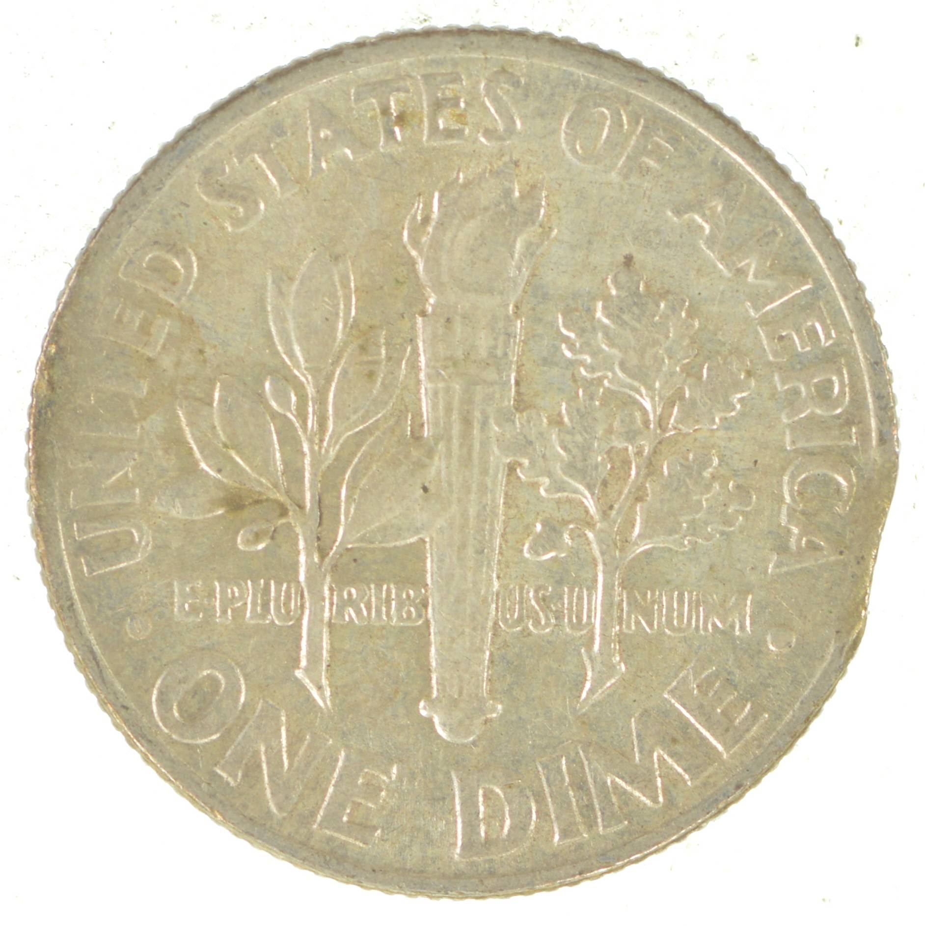 Major Error - Clipped Planchet Error - 90% Silver Roosevelt Dime - 1964 ...