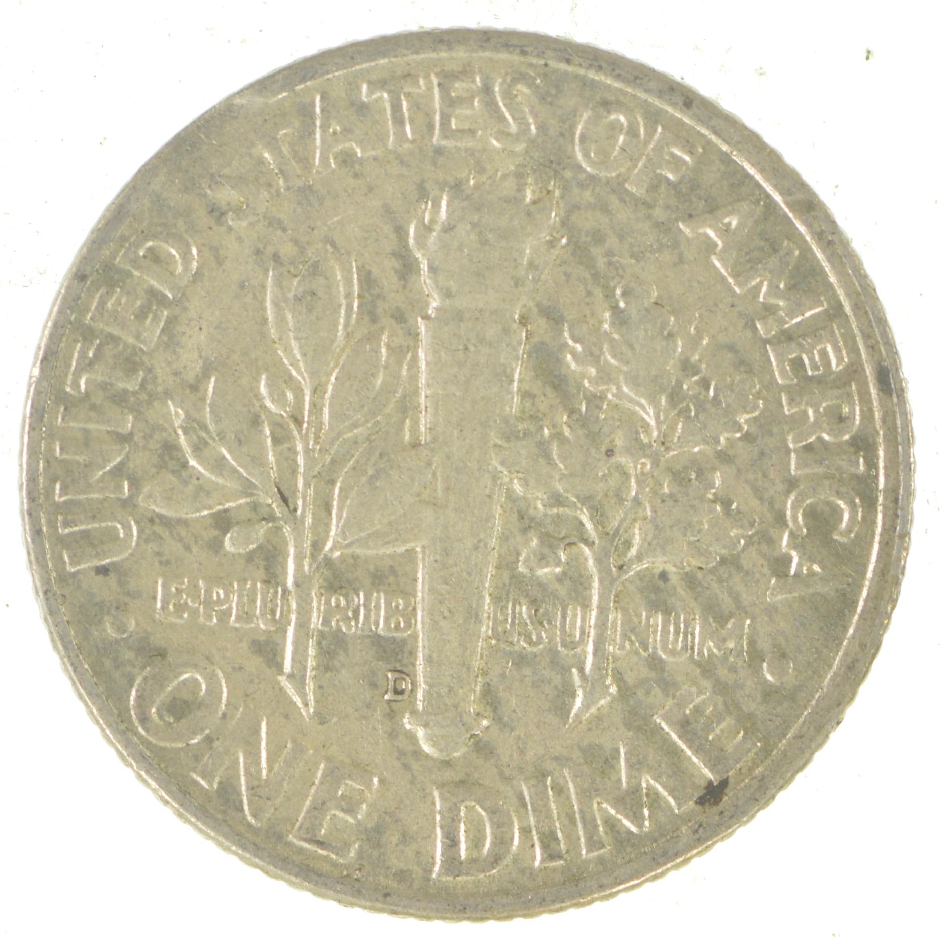 Major Error - Clipped Planchet Error - 90% Silver Roosevelt Dime - 1964 ...