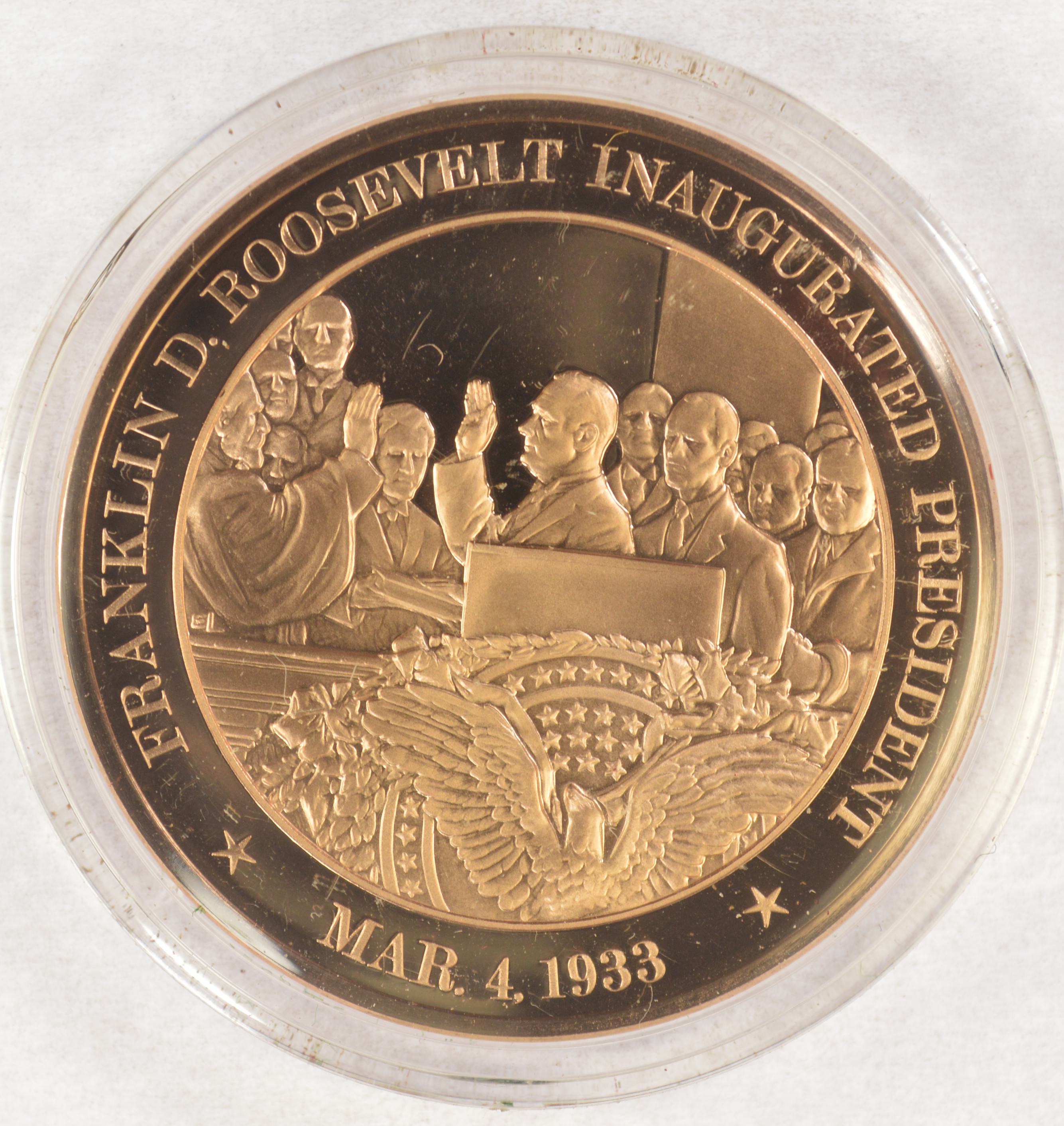 Mar. 4, 1933 Franklin D. Roosevelt Inaugurated President - Bronze ...
