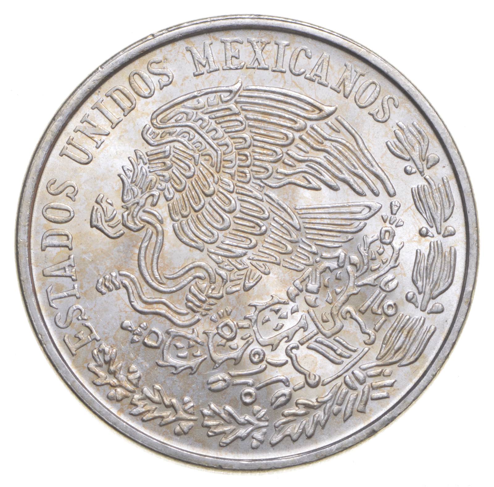 MEXICO 1977 100 PESOS SOLID SILVER COIN MORELOS LOW MINTAGE ...