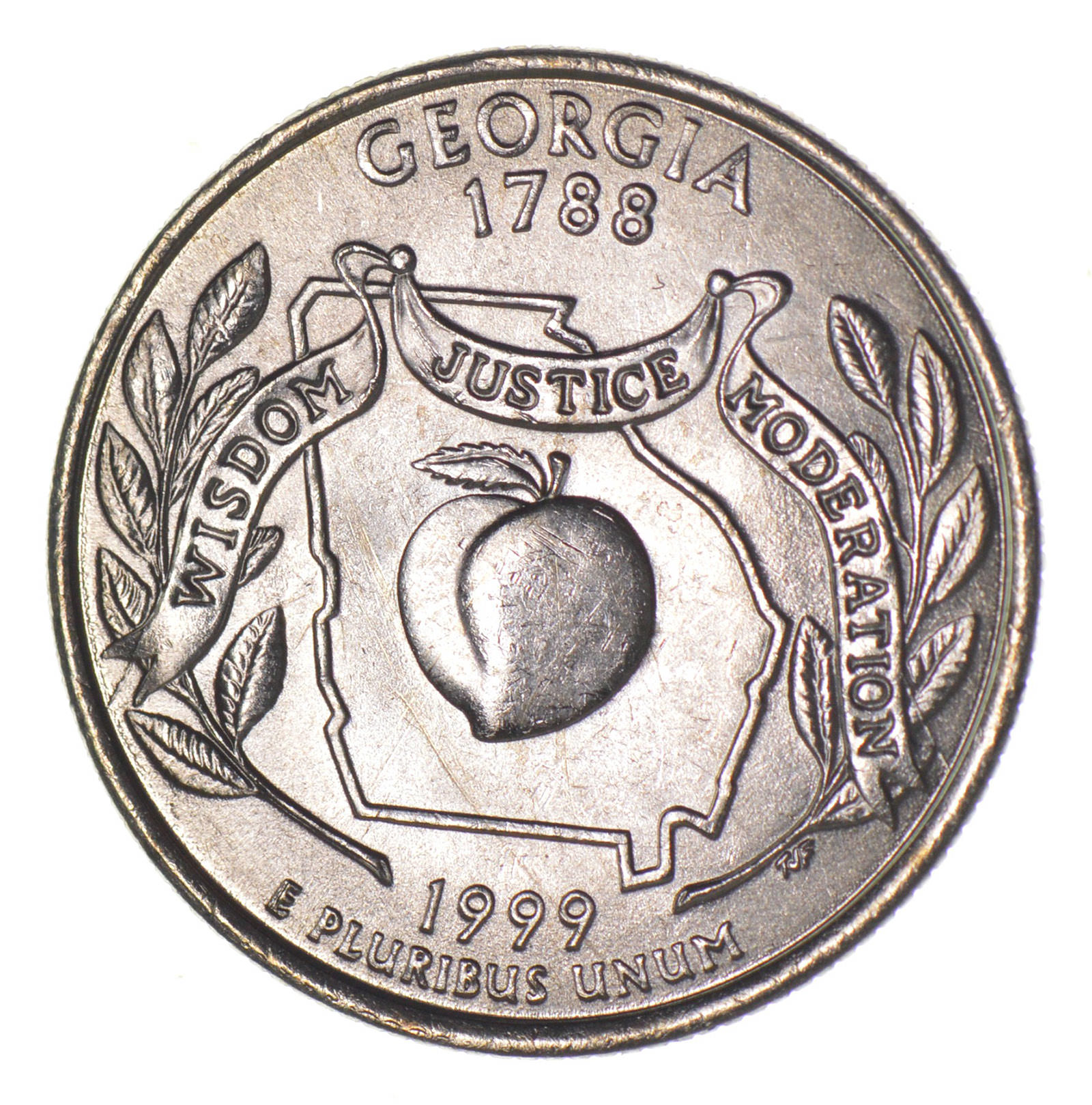 Mint ERROR - DIE Crack -1999 Georgia State Quarter - Collectible ...