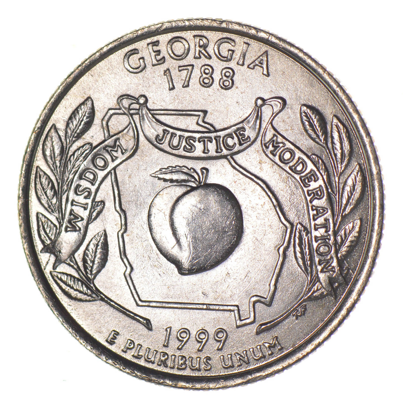 Mint ERROR - DIE Crack -1999 Georgia State Quarter - Collectible ...