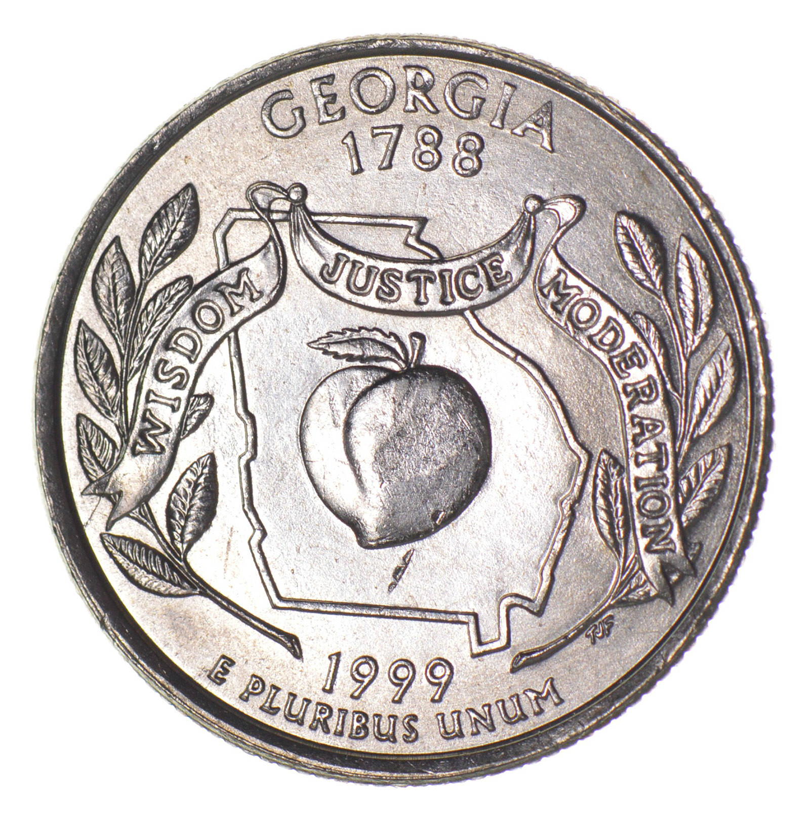 Mint ERROR - DIE Crack -1999 Georgia State Quarter - Collectible ...