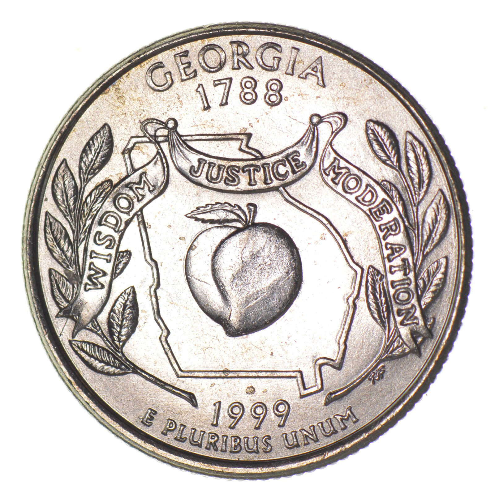 Mint ERROR - DIE Crack -1999 Georgia State Quarter - Collectible ...