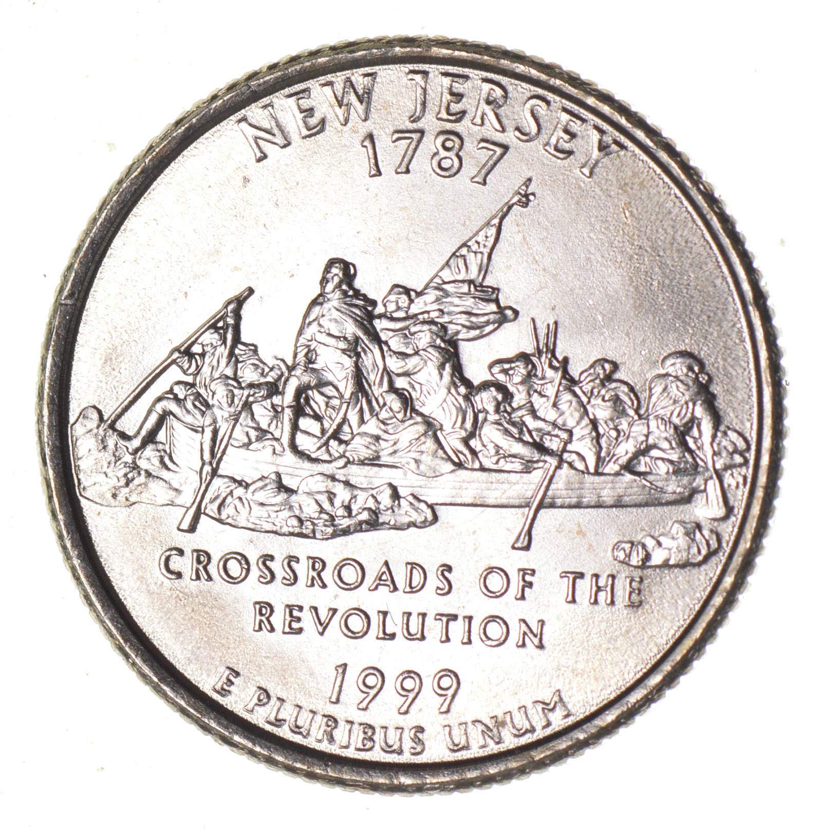 Mint ERROR - DIE Crack -1999 New Jersey State Quarter - Collectible ...