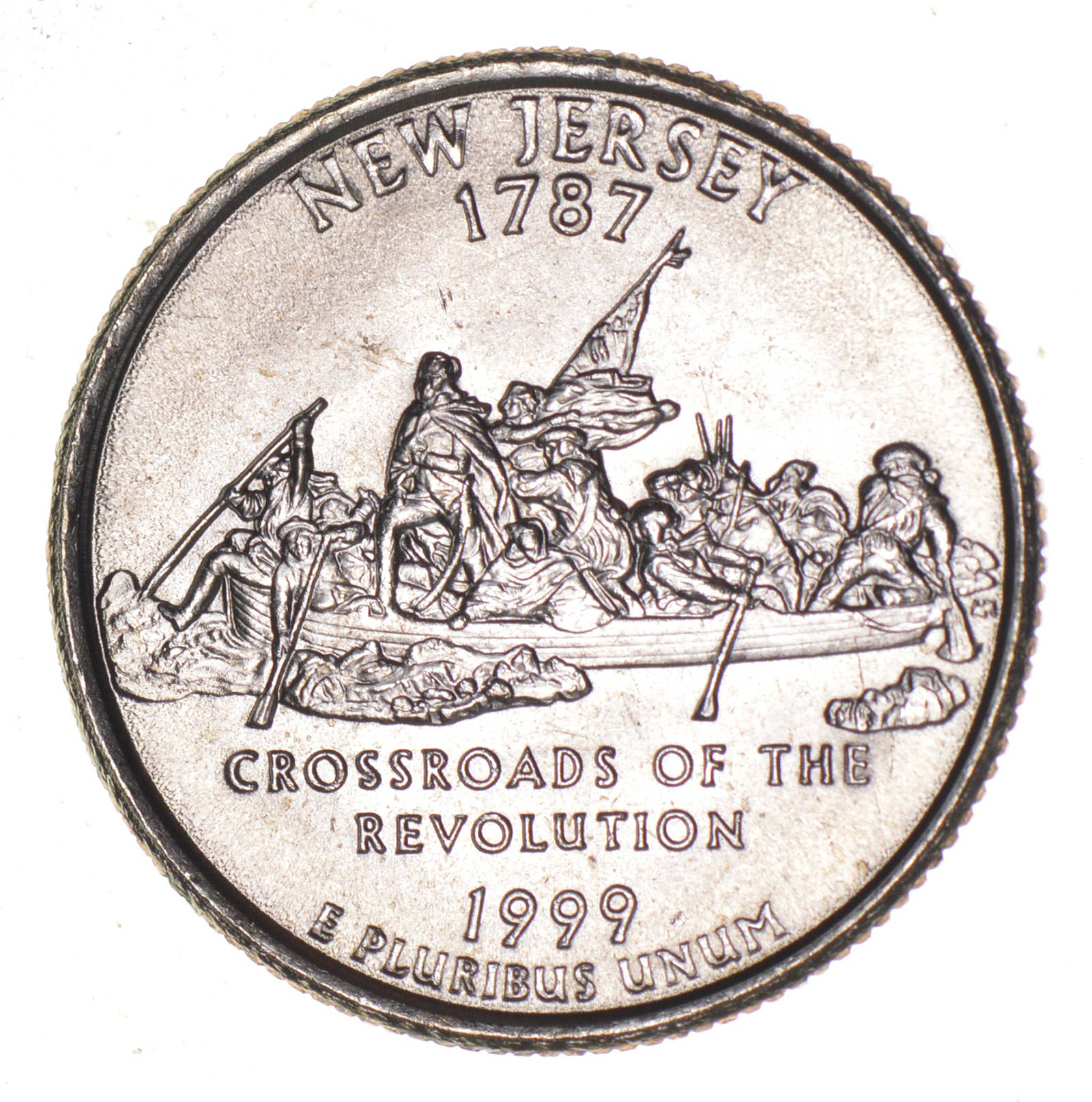 Mint ERROR - DIE Crack -1999 New Jersey State Quarter - Collectible ...