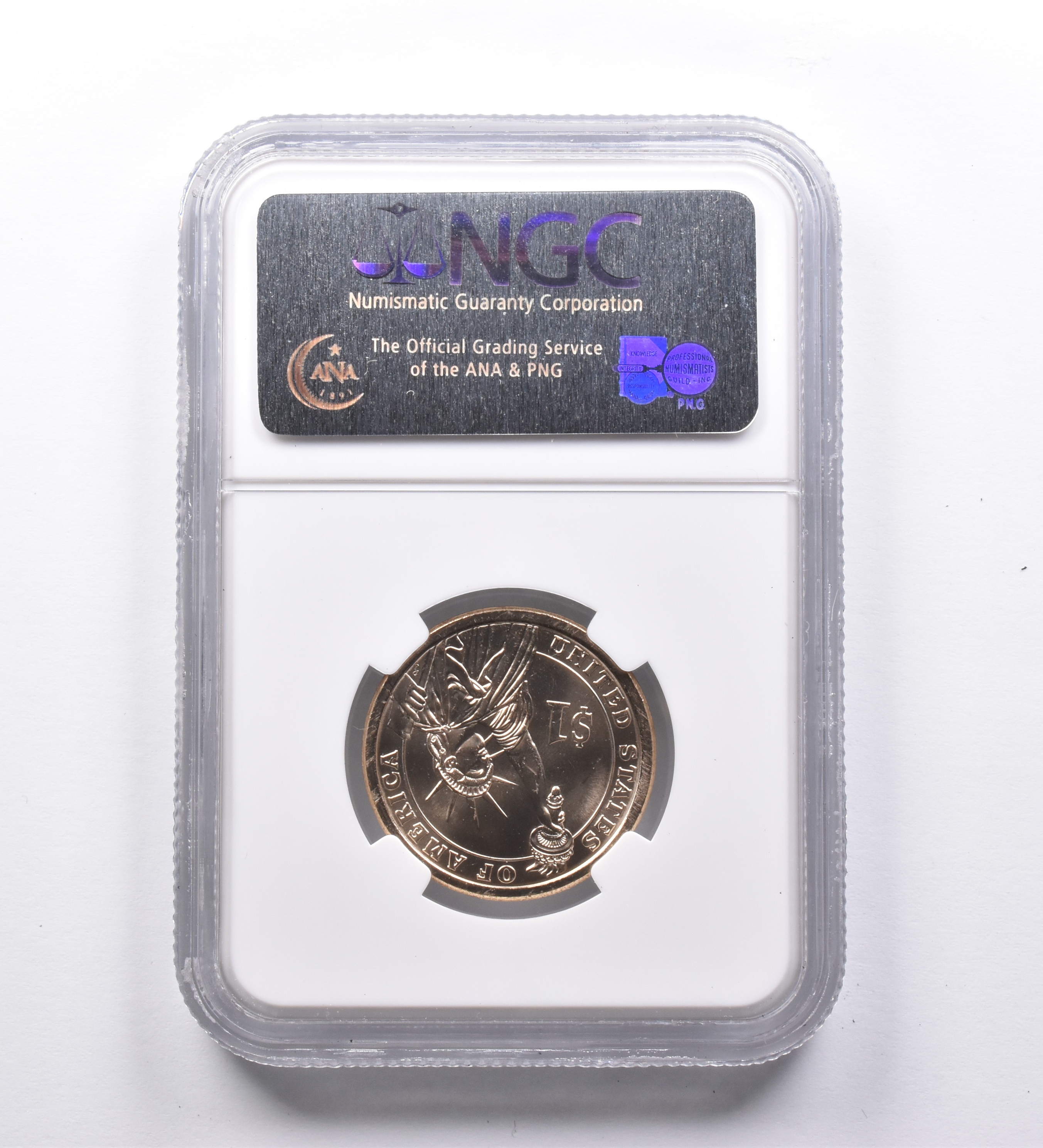 Mint Error MS65 (2007) George Washington Dollar Missing Edge Lettering ...