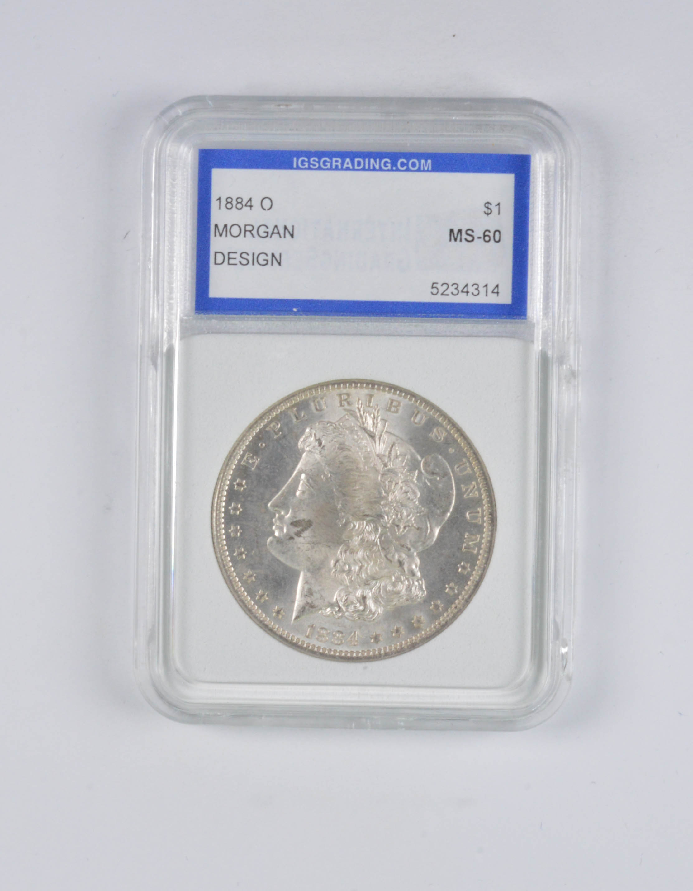 MS60 1884-O Morgan Silver Dollar - Slabbed | Property Room