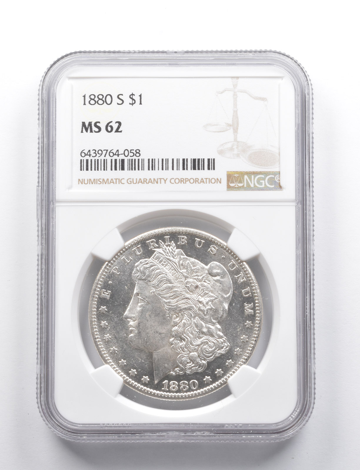 MS62 1880-S Morgan Silver Dollar - Graded NGC | Property Room