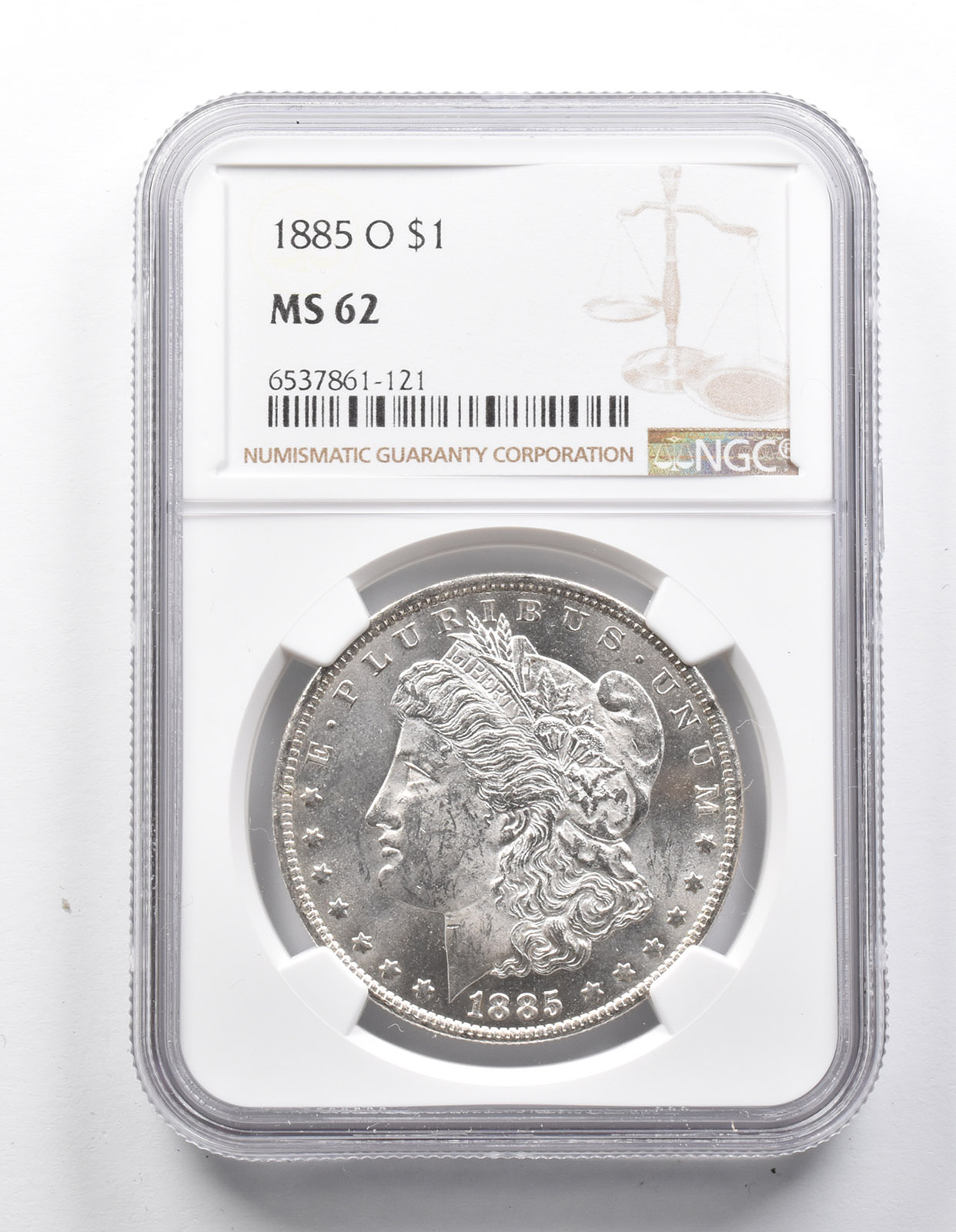 MS62 1885-O Morgan Silver Dollar - Graded NGC | Property Room