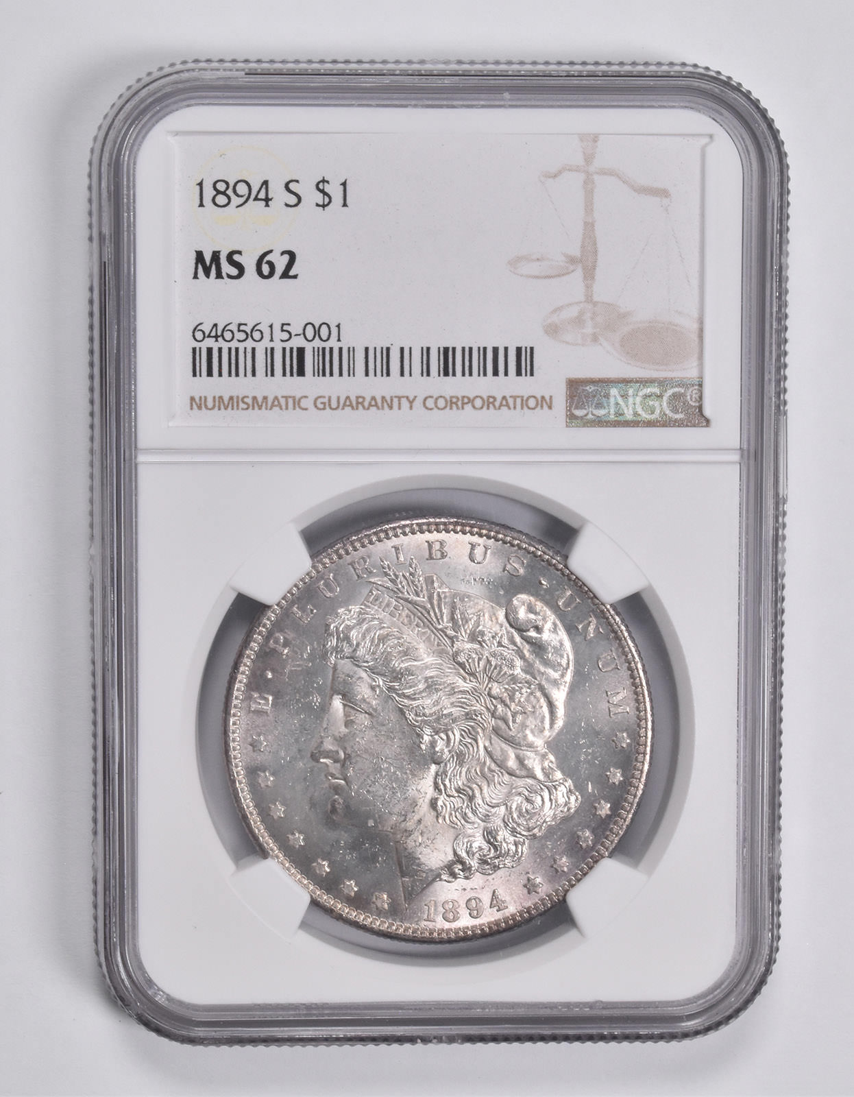 MS62 1894-S Morgan Silver Dollar NGC | Property Room