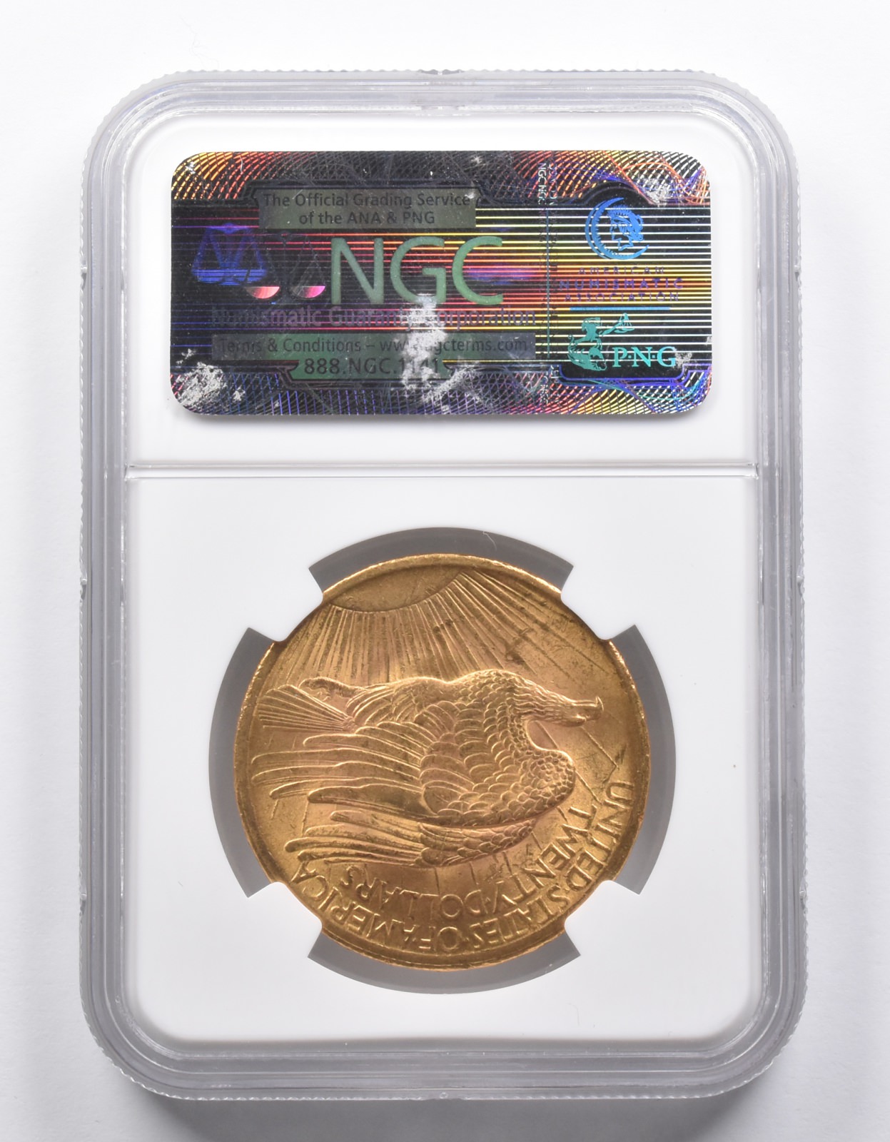 MS62 1907 $20 Saint-Gaudens Gold Double Eagle NGC | Property Room
