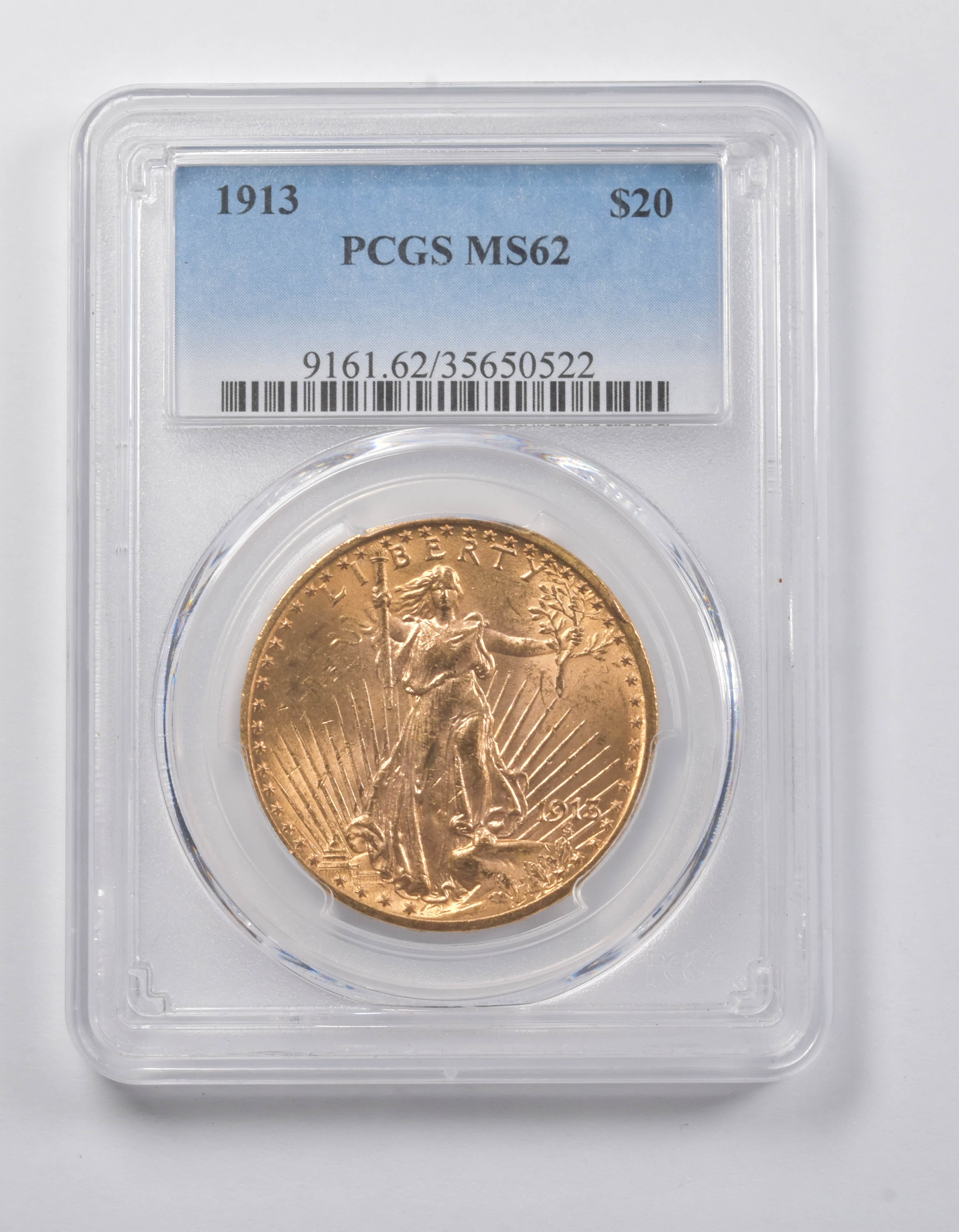 MS62 1913 $20 Saint-Gaudens Gold Double Eagle PCGS | Property Room