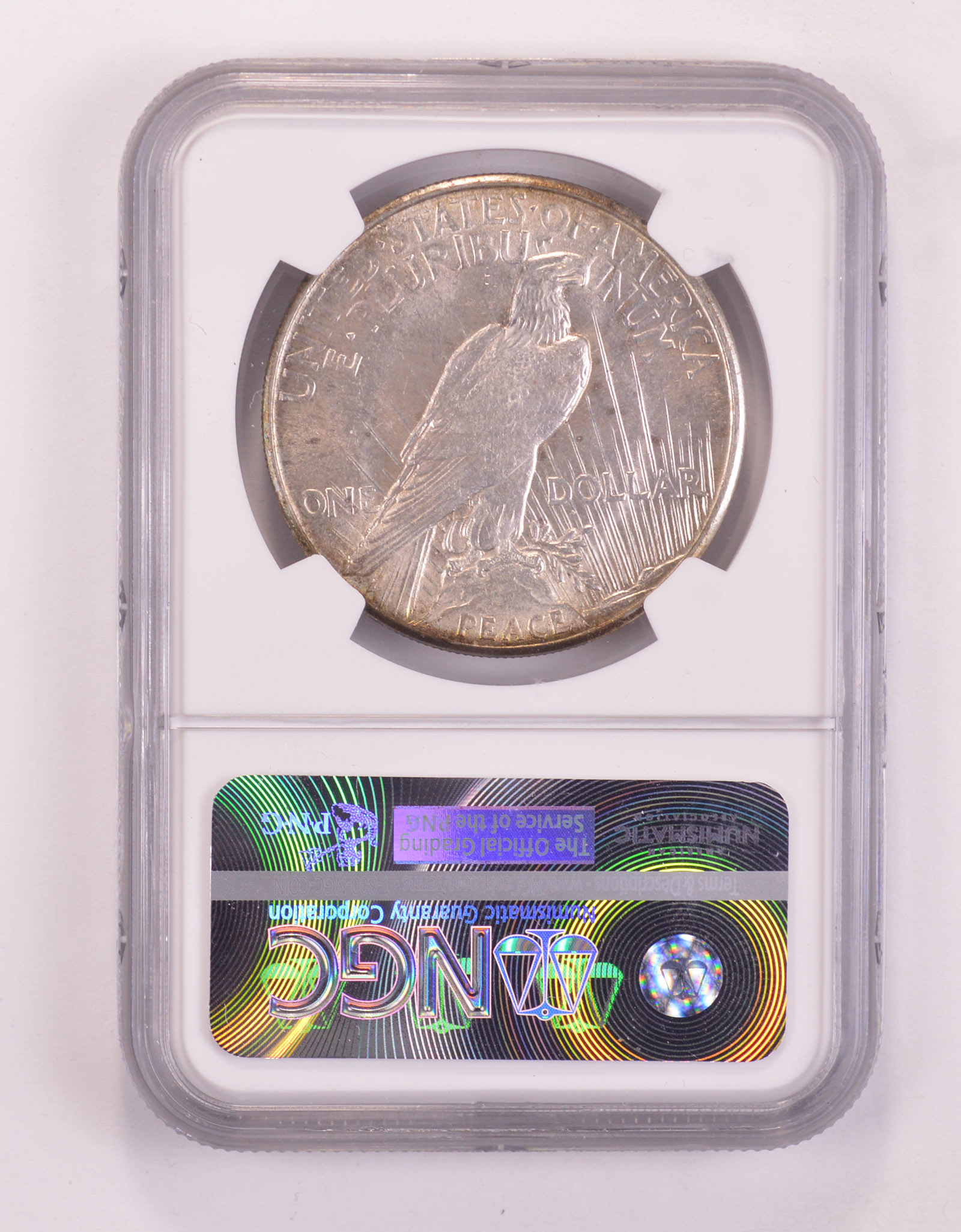 MS62 1921 Peace Silver Dollar - High Relief - Graded NGC | Property Room