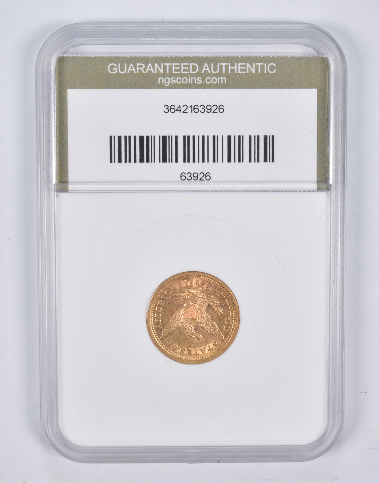 MS63 1861 $2.50 Liberty Head Gold Quarter Eagle NGS | Property Room