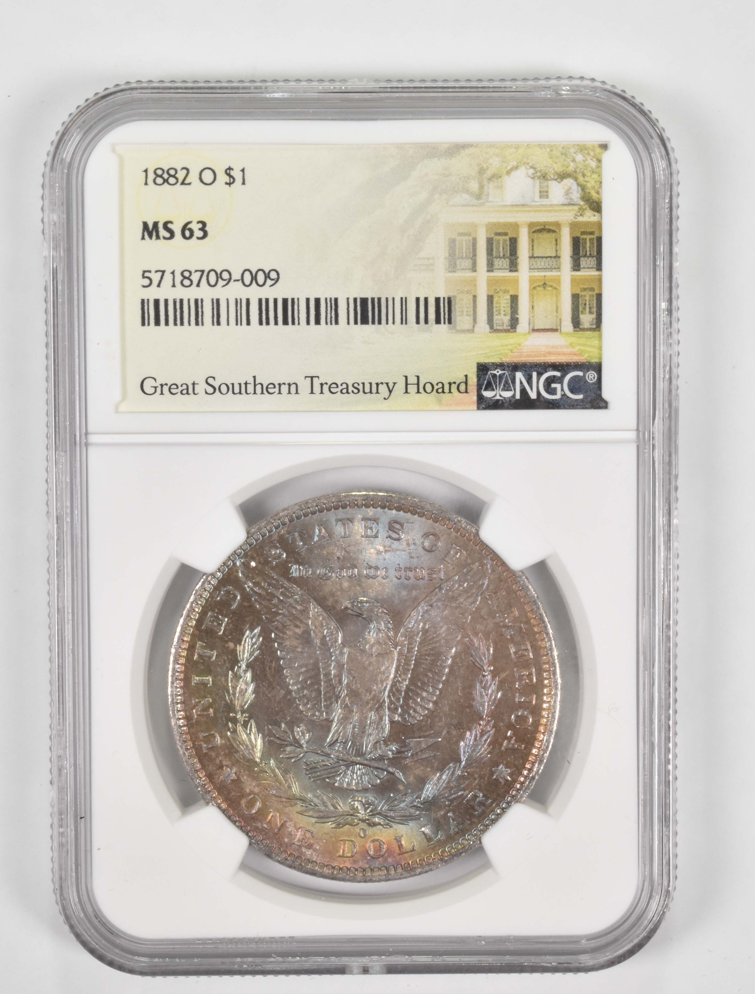 MS63 1882-O Morgan Silver Dollar - Great Southern Treasury Hoard - Graded NGC | Property Room