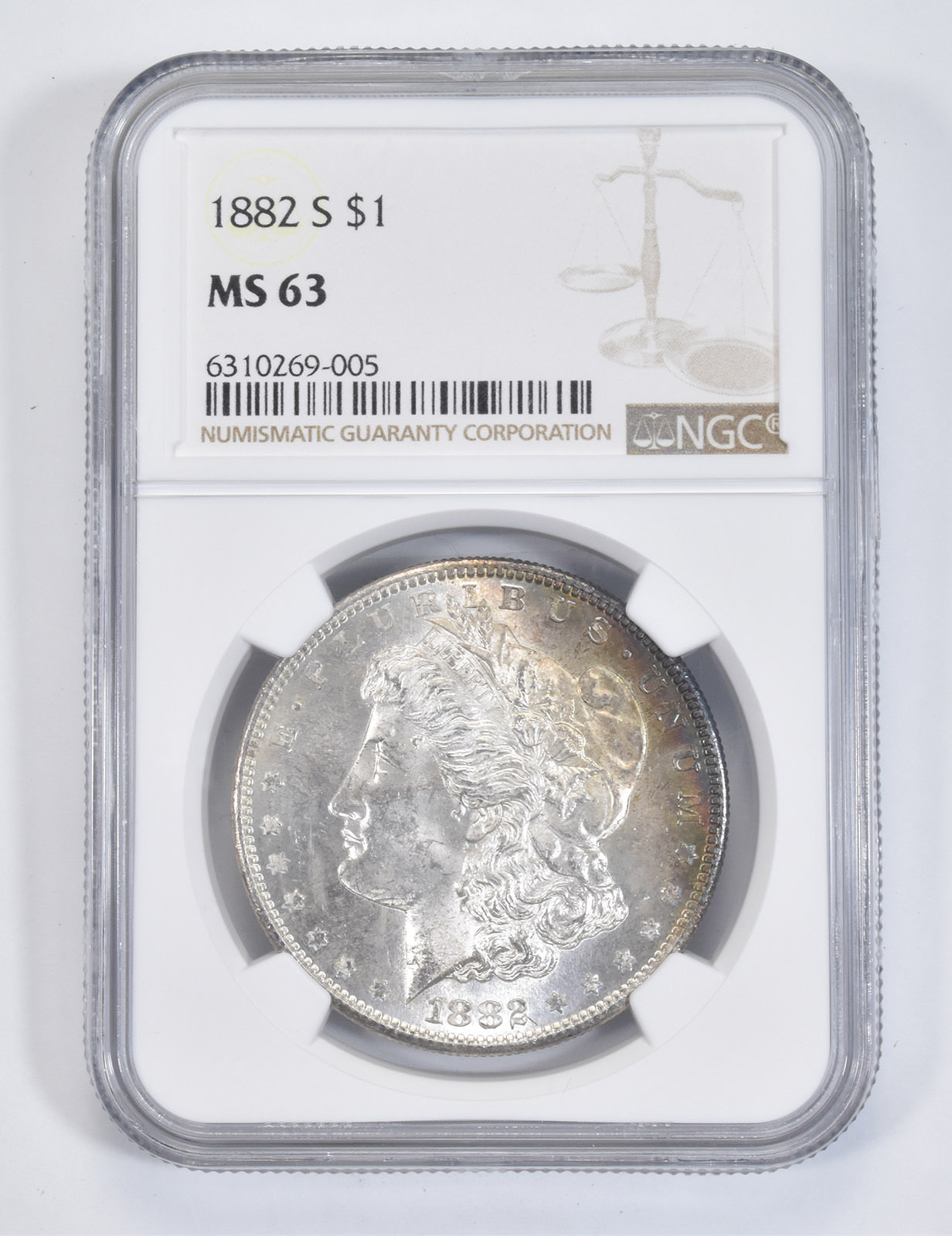 MS63 1882-S Morgan Silver Dollar - Graded NGC | Property Room