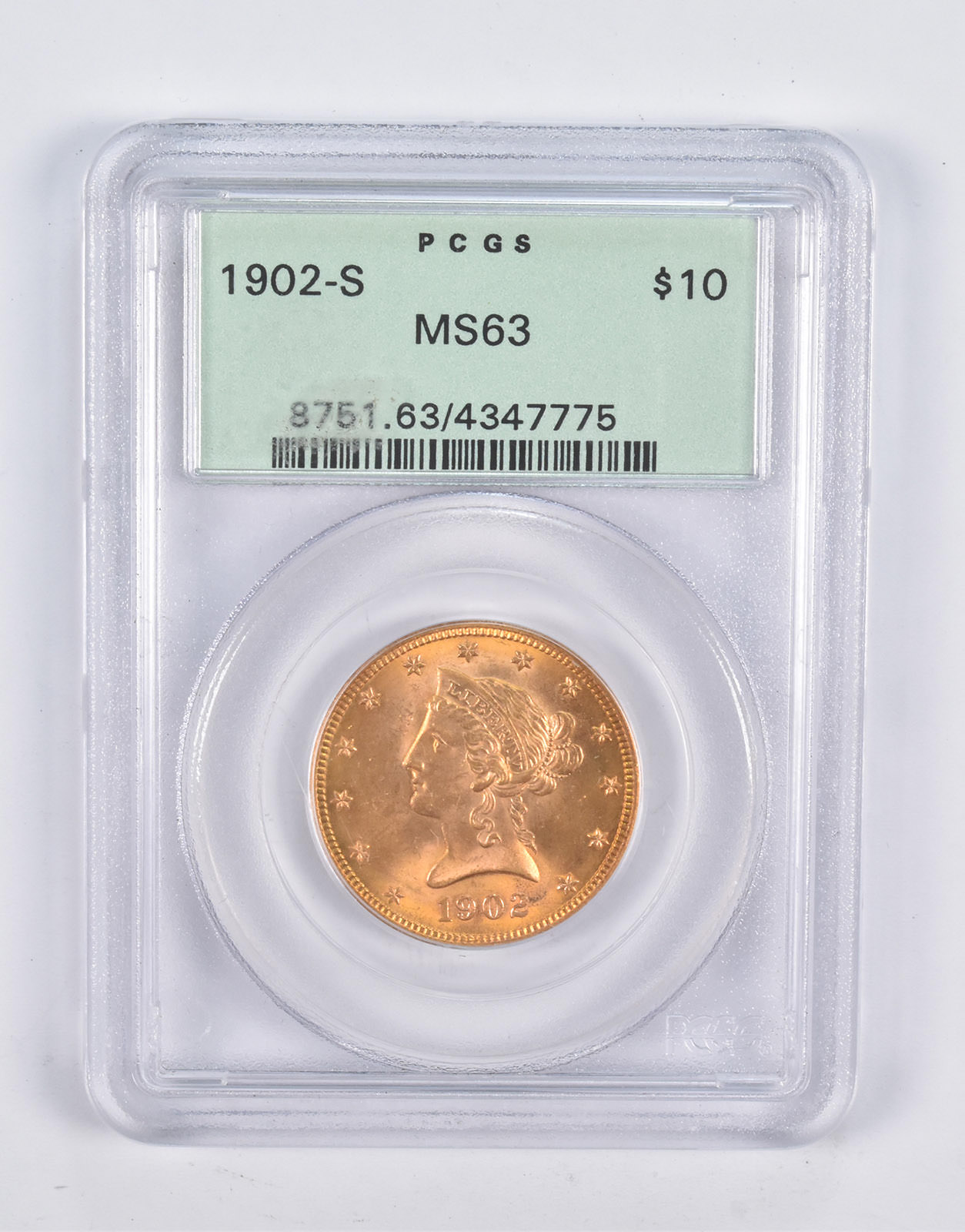 MS63 1902-S $10 Liberty Head Gold Eagle PCGS | Property Room