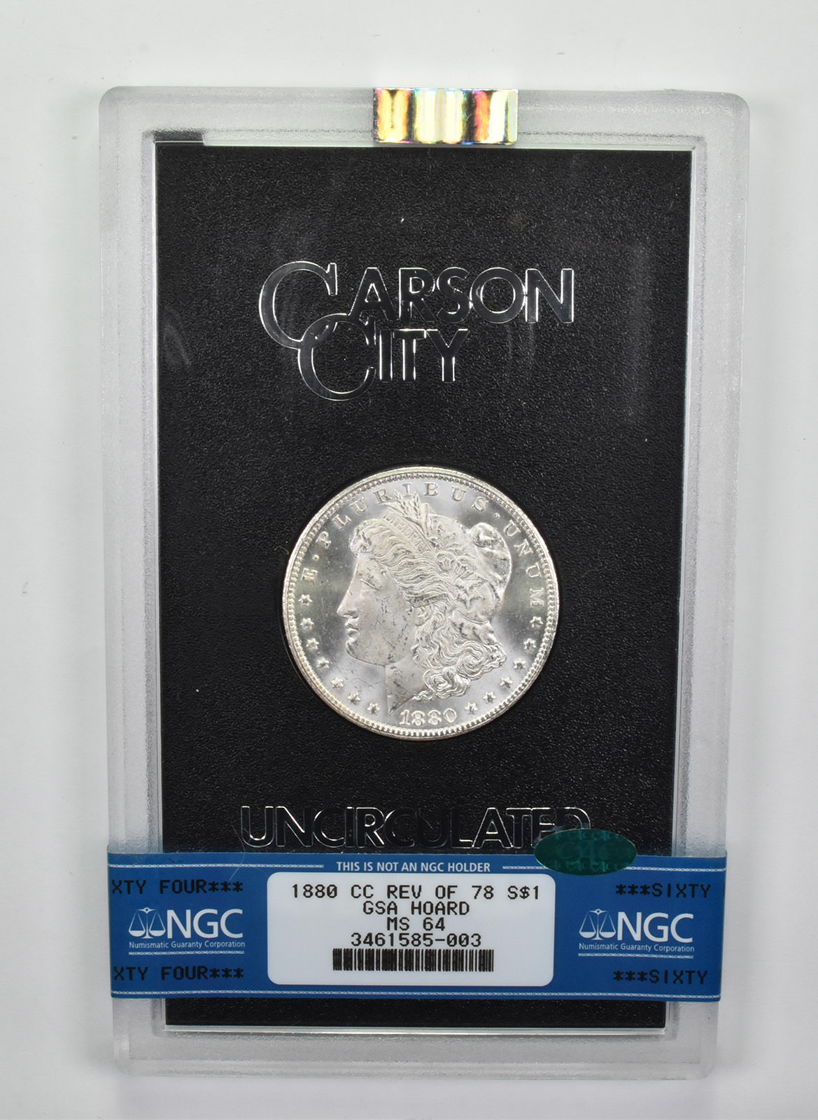 MS64 1880-CC REV Of 78 Morgan Silver Dollar CAC GSA Hoard NGC ...