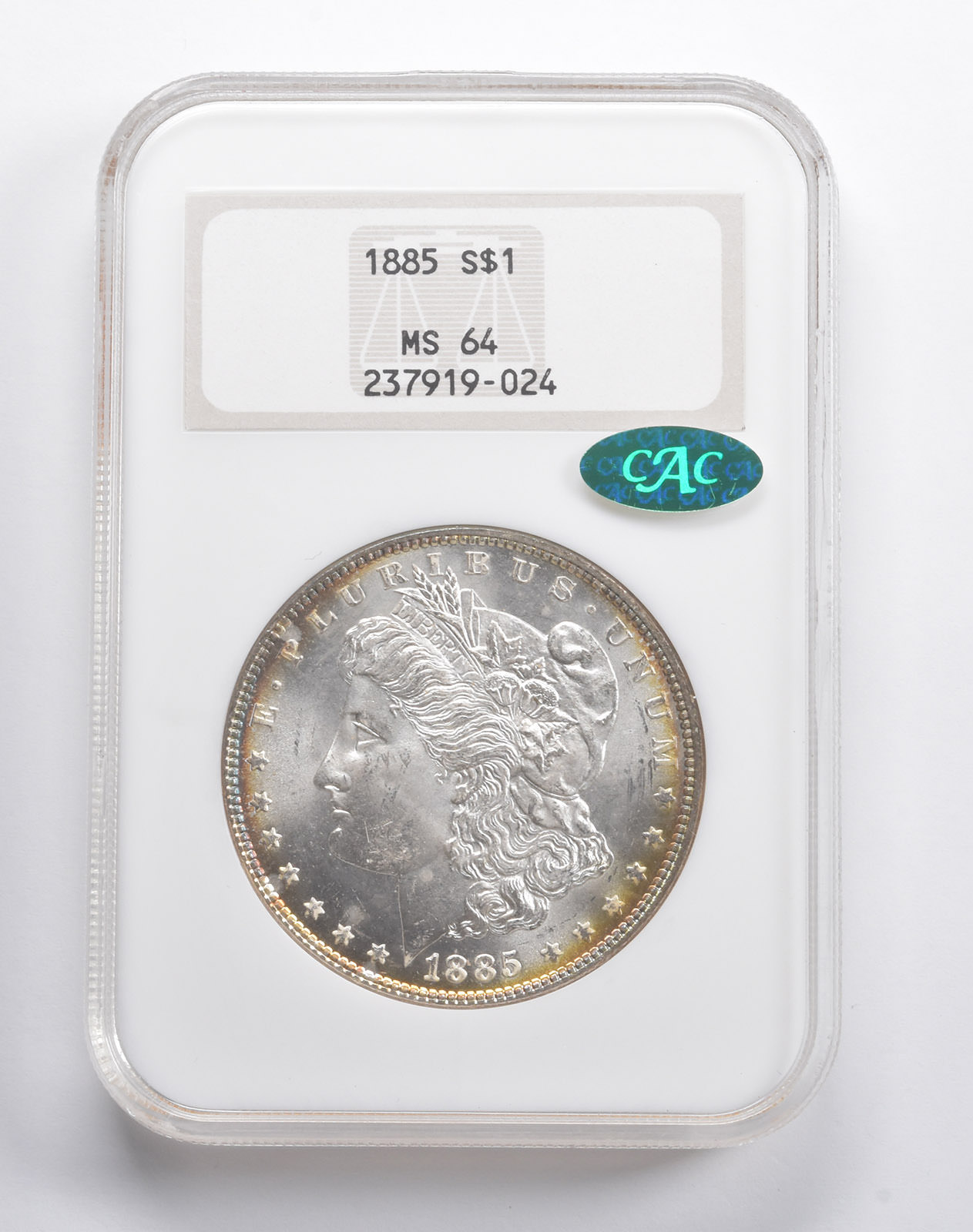 MS64 1885 Morgan Silver Dollar CAC NGC | Property Room