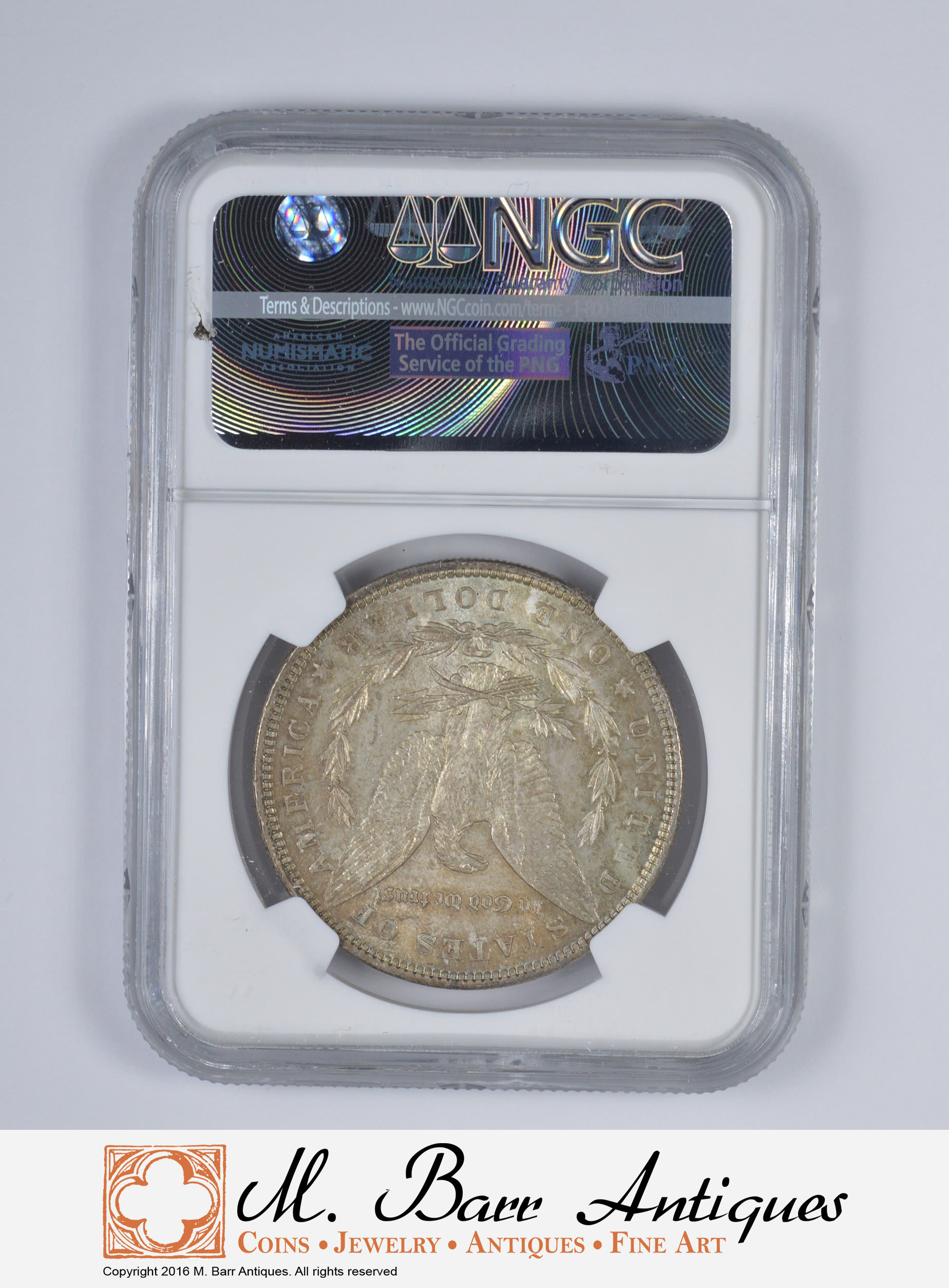 MS-64 1886 Morgan Silver Dollar - Graded by NGC | Property Room