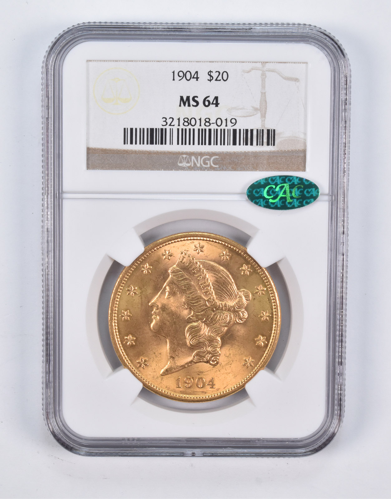 MS64 1904 $20 Liberty Head Gold Double Eagle CAC NGC | Property Room