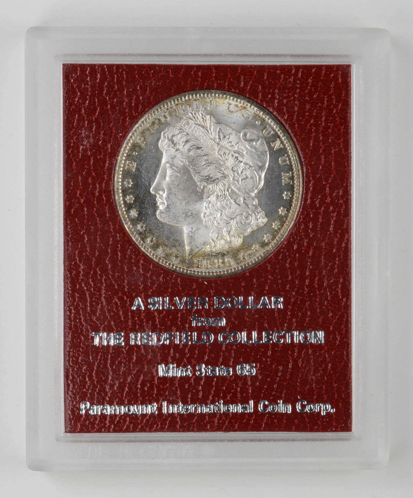 MS65 1880-s Morgan Silver Dollar - Redfield Collection - PICC Graded ...