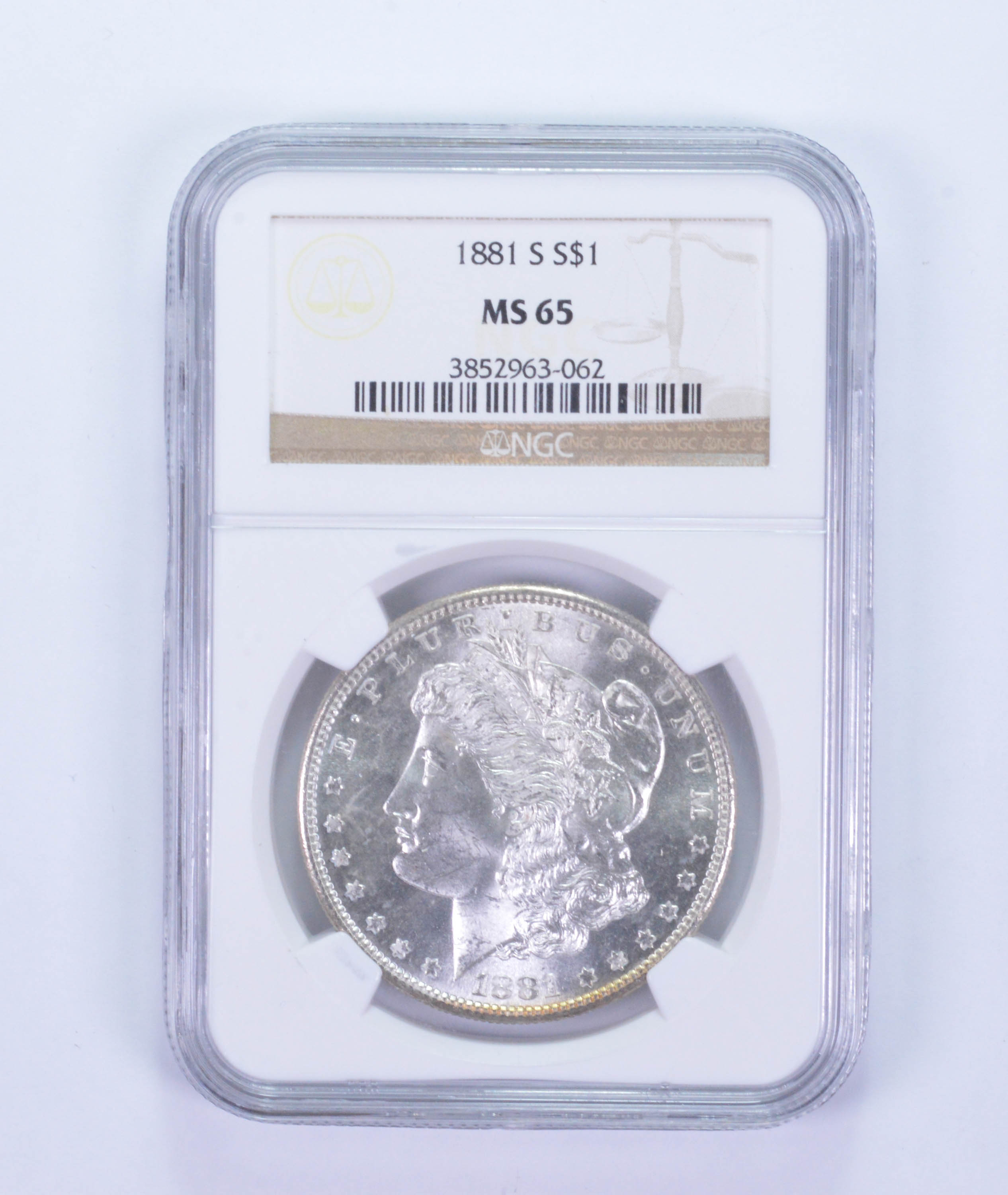 MS65 1881-S Morgan Silver Dollar - Graded NGC | Property Room