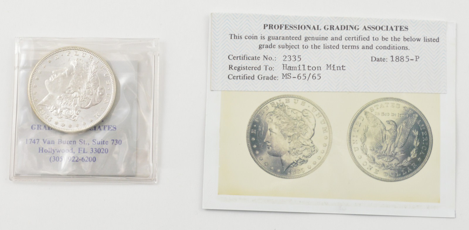 MS65 1885 Morgan Silver Dollar - Graded PGA | Property Room