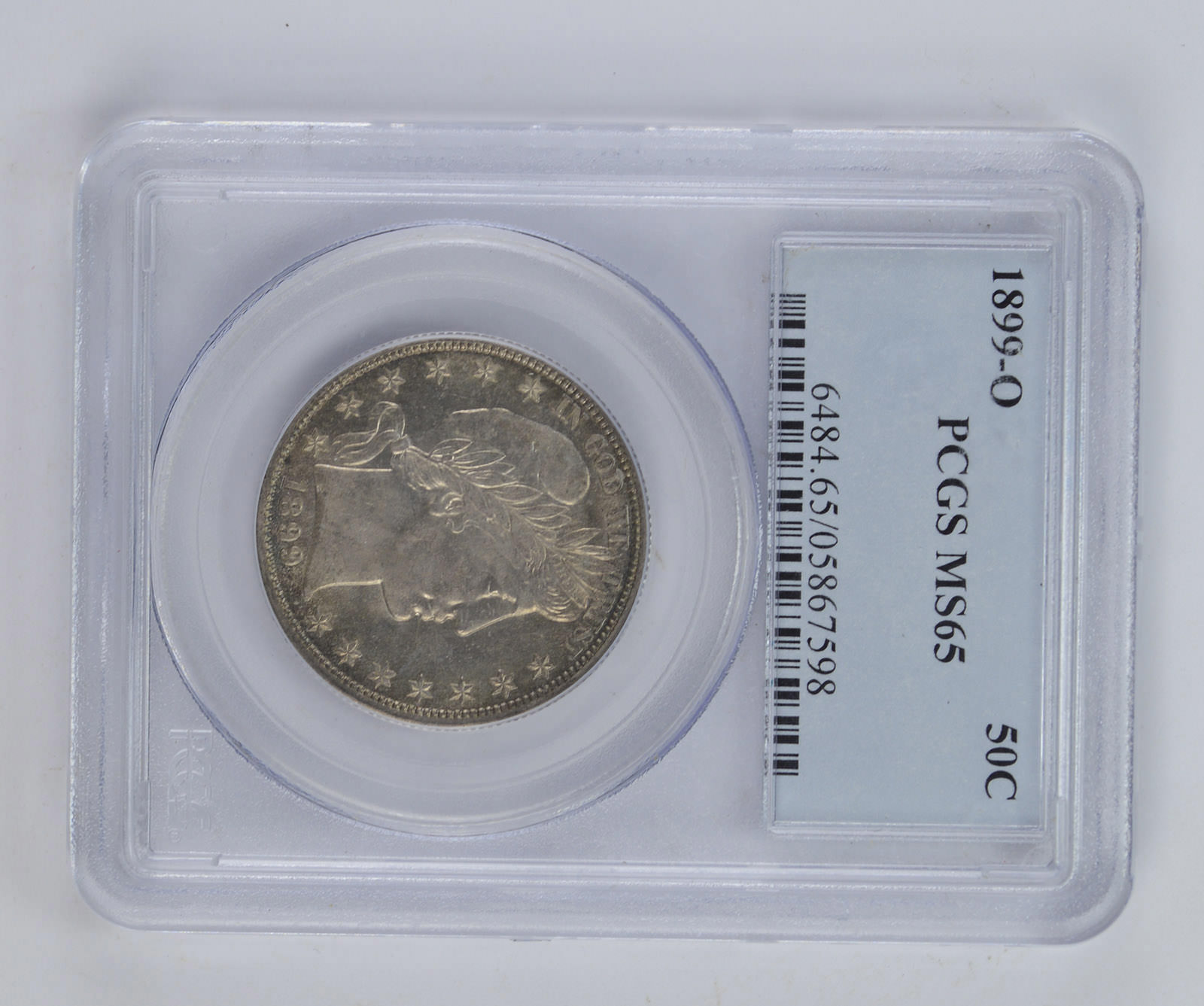 MS65 1899-O Barber Half Dollar - PCGS Graded | Property Room
