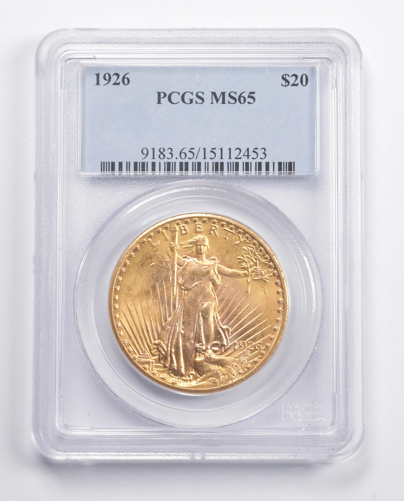 MS65 1926 $20 Saint-Gaudens Gold Double Eagle PCGS | Property Room
