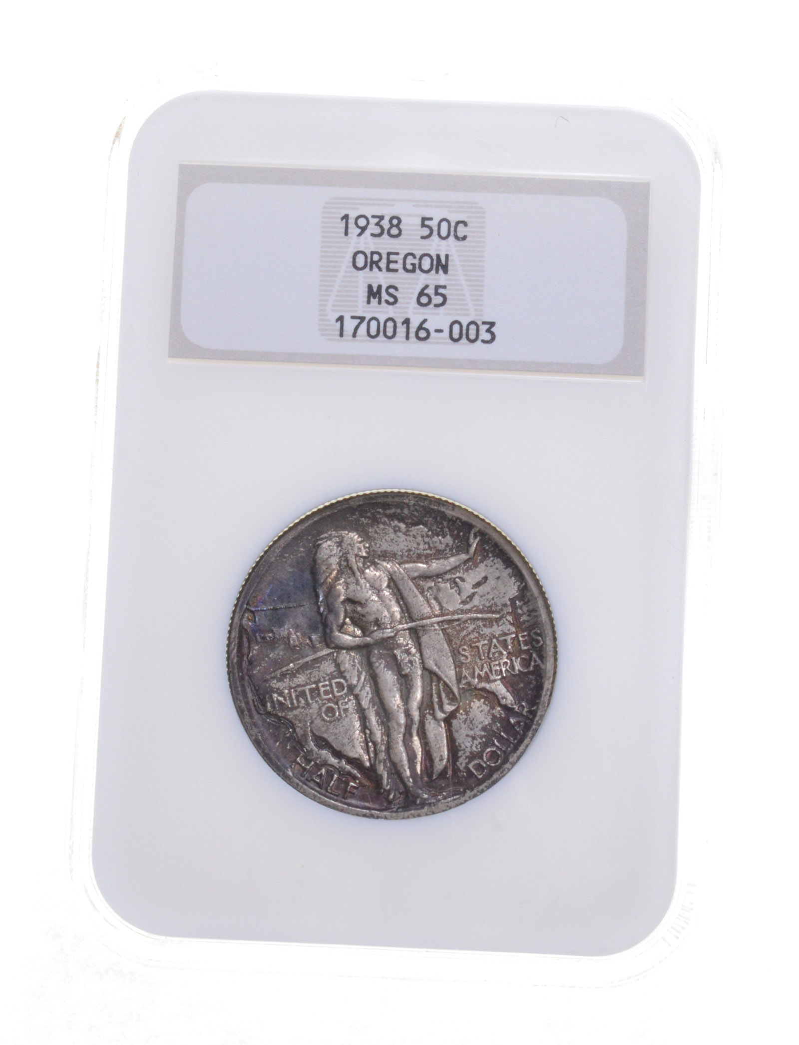 MS65 1938 Oregon Trail Memorial Commemorative Half Dollar - Graded NGC | Property Room