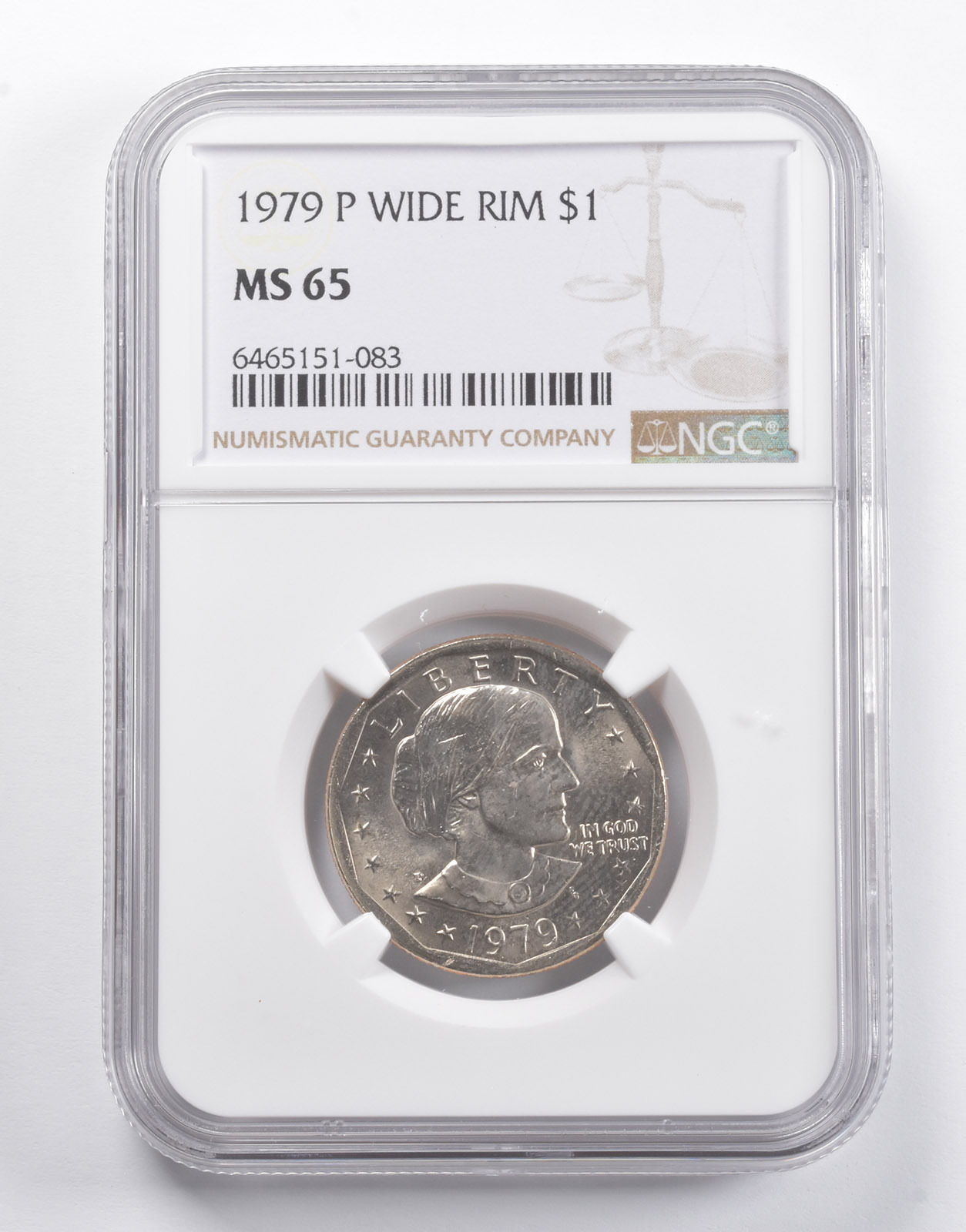 MS65 1979-P Susan B. Anthony Dollar Wide Rim NGC | Property Room