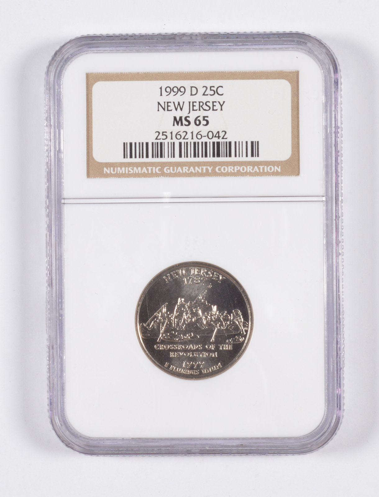 MS65 1999-D New Jersey State Quarter - Graded NGC | Property Room