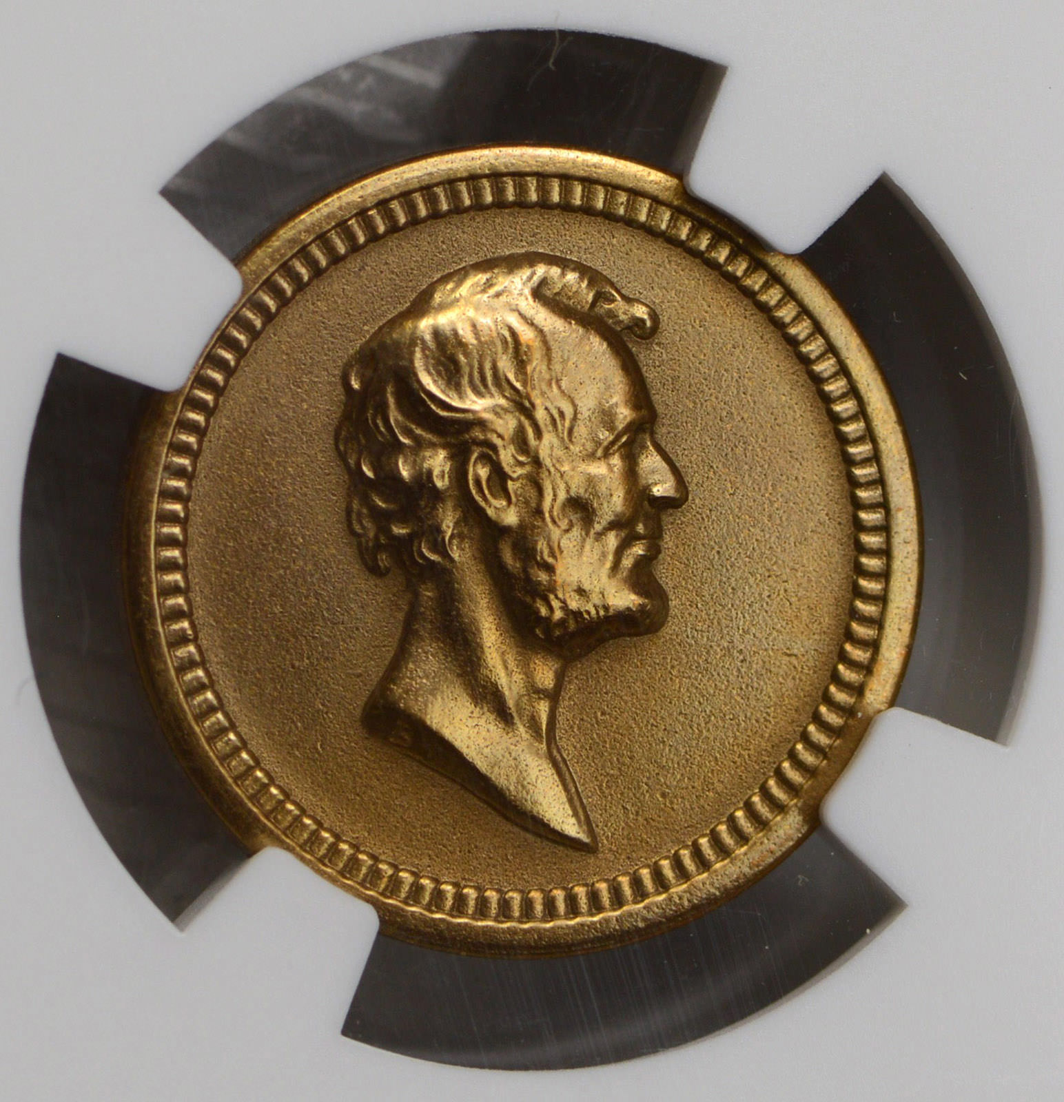 MS65 Bronze Restrike 19mm Washington-Lincoln Coin - NGC Graded ...