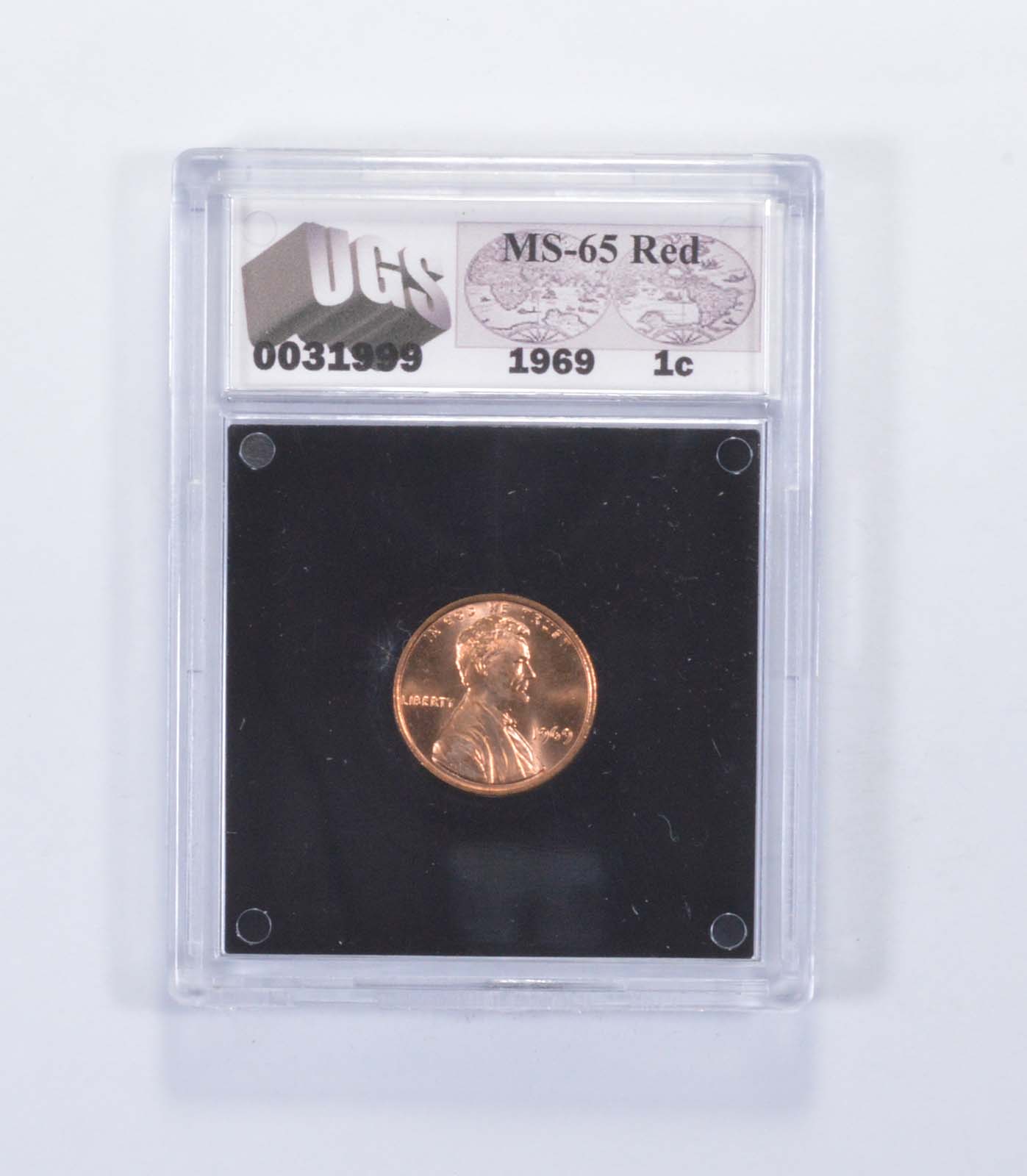 MS65 RD 1969 Lincoln Memorial Cent - Graded UGS | Property Room