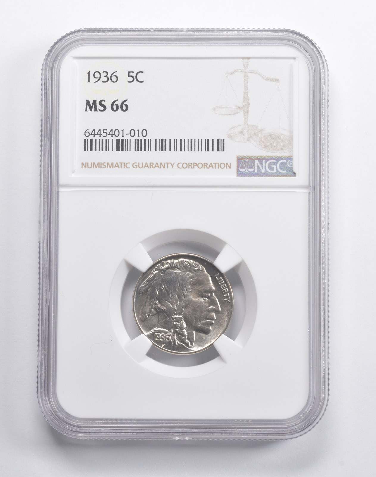 MS66 1936 Indian Head Buffalo Nickel NGC | Property Room