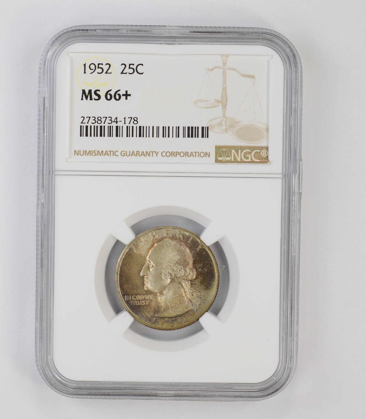 MS66+ 1952 Washington Quarter - NGC Graded | Property Room