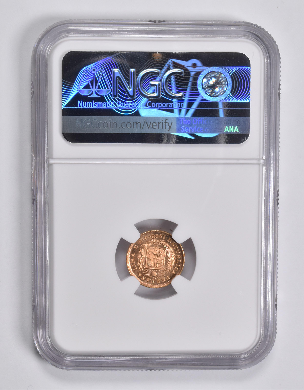MS67 1968 BBR Peru 1/5 Lima Gold Coin NGC | Property Room