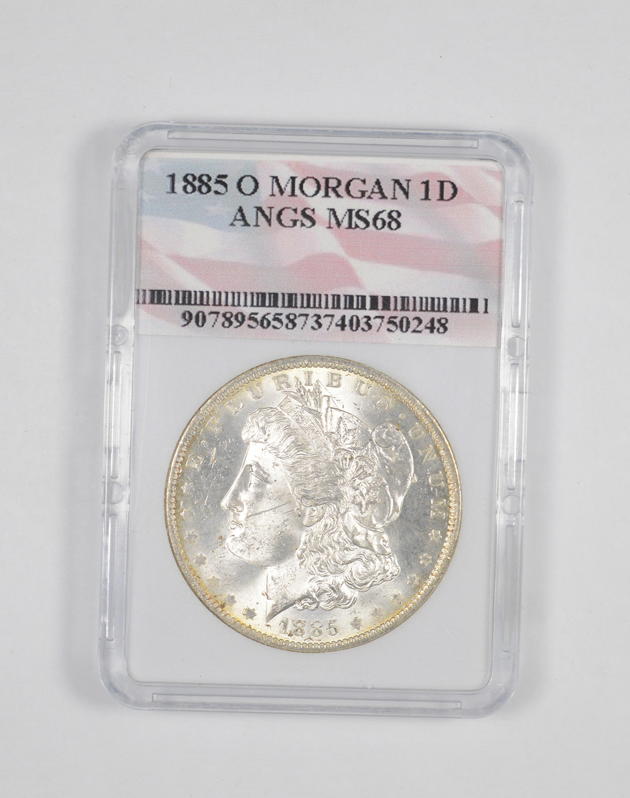 MS68 1885-O Morgan Silver Dollar - Graded ANGS | Property Room