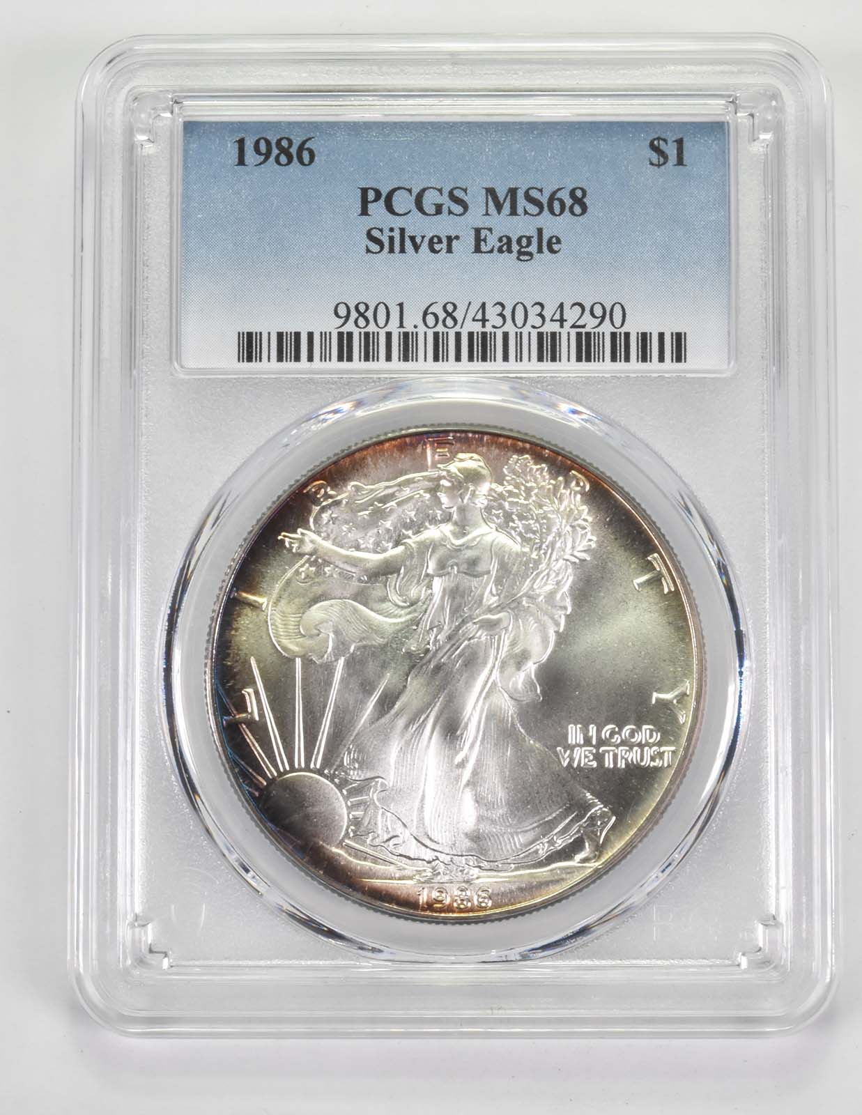 MS68 1986 American Silver Eagle - Graded PCGS | Property Room