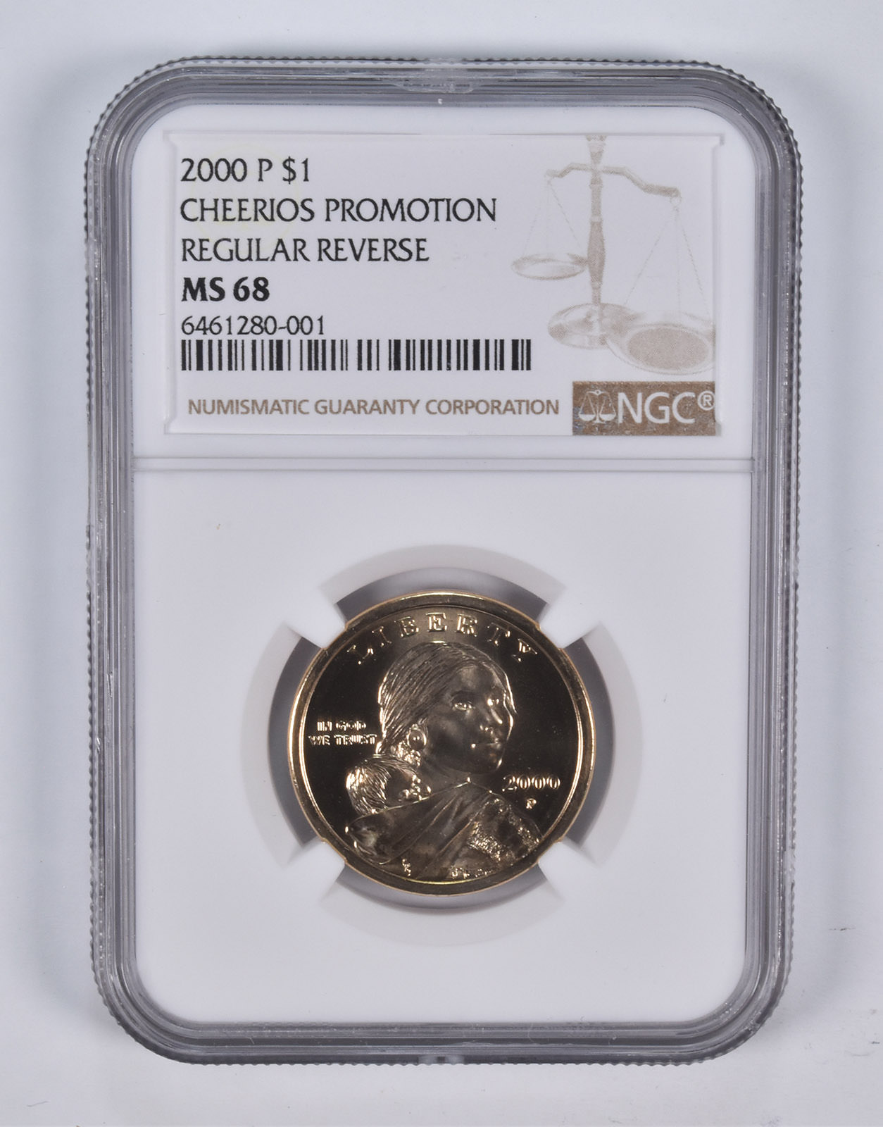 MS68 2000-P Sacagawea Dollar Cheerios Promotion Regular Reverse NGC ...