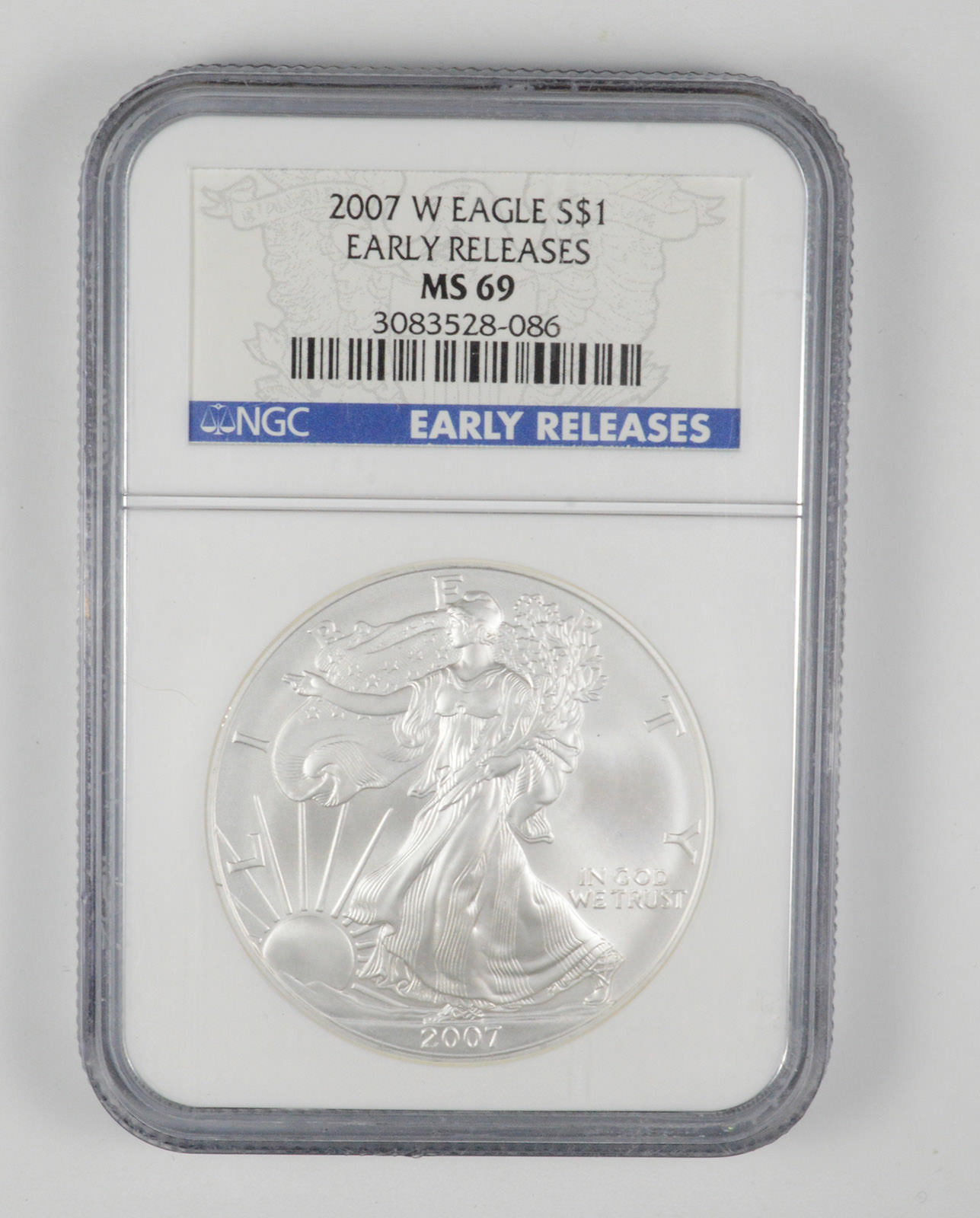 MS69 2007-W American Silver Eagle - Early Releases - Graded NGC | Property Room