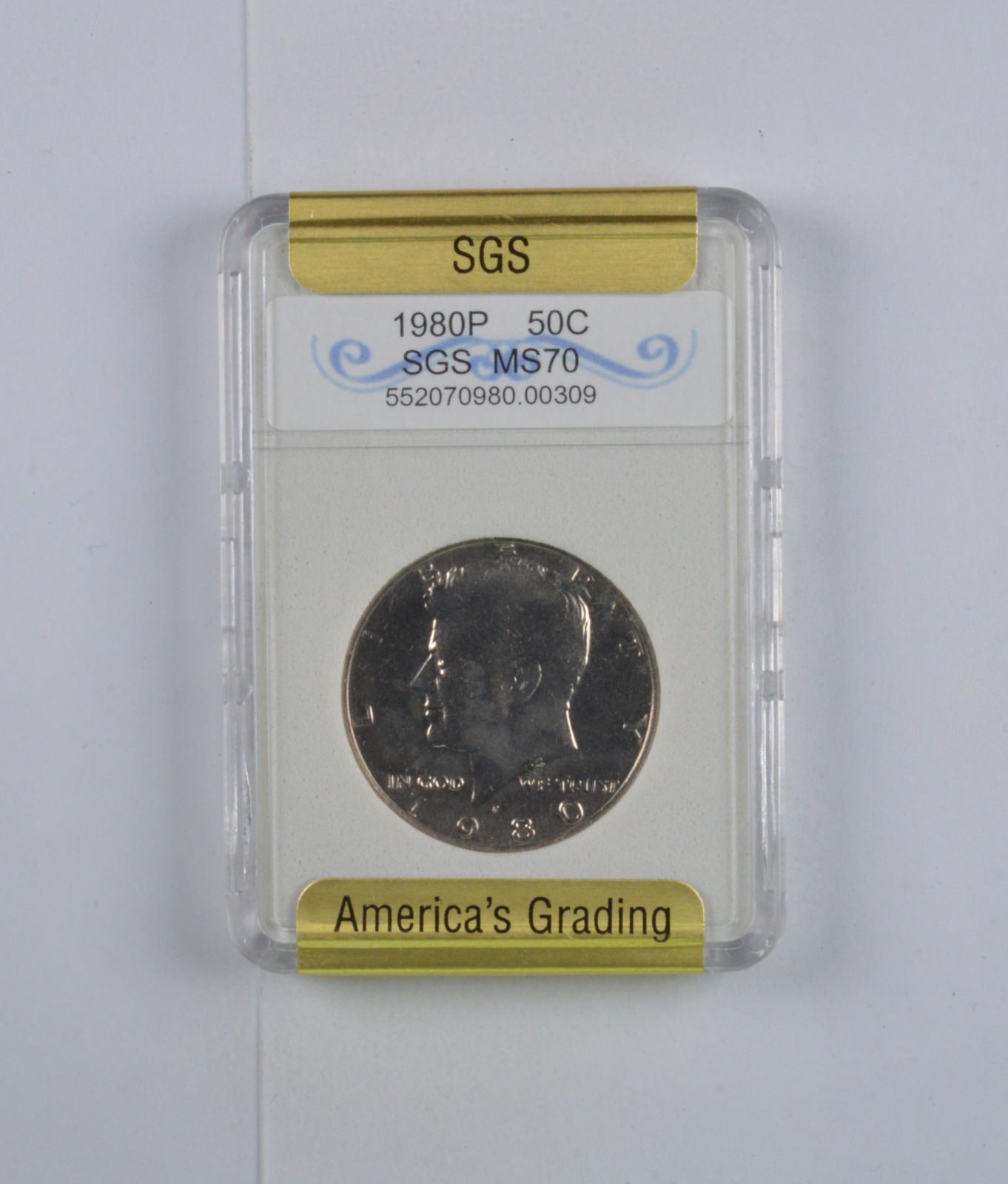 MS70 1980-P Kennedy Half Dollar - Slabbed | Property Room