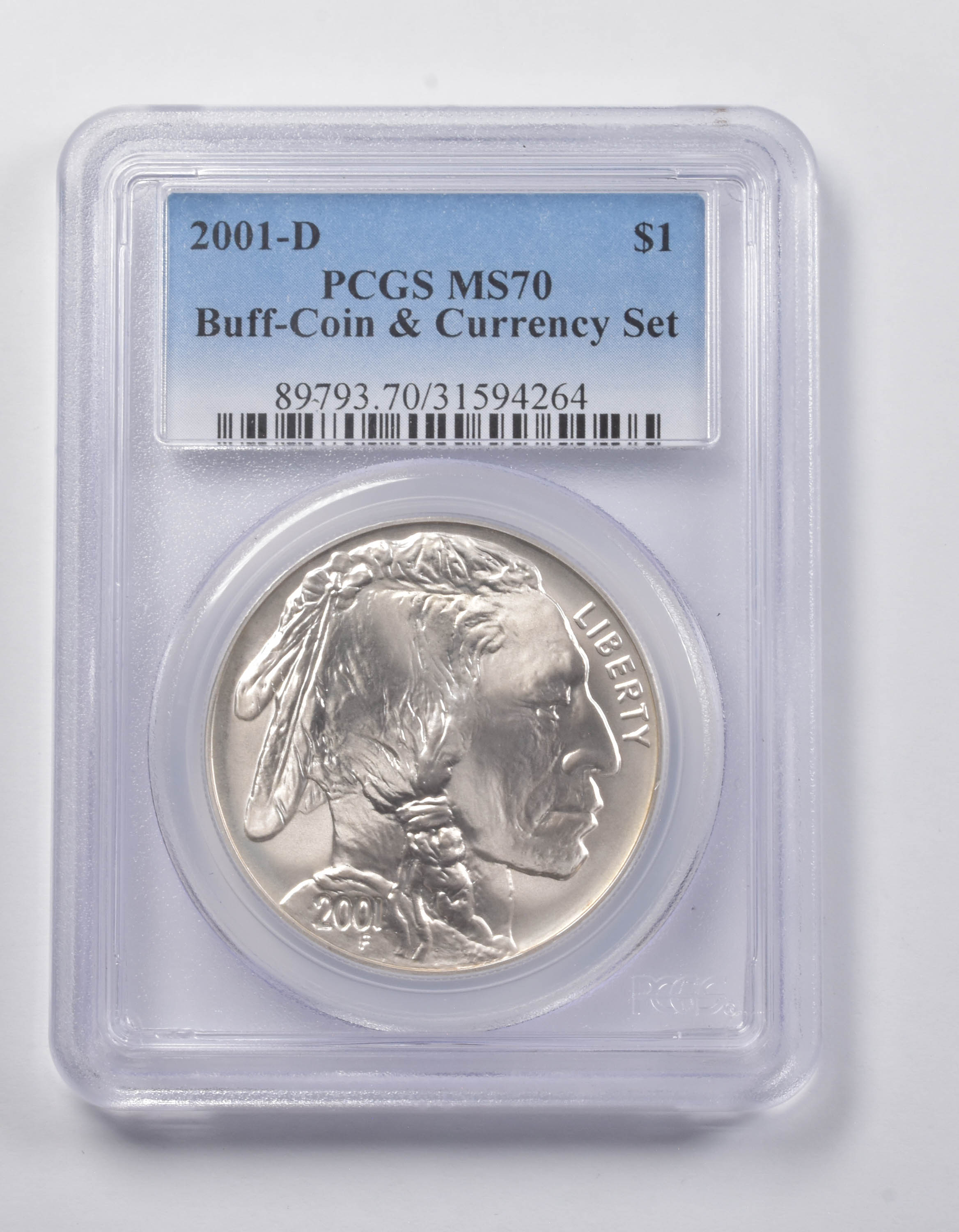 MS70 2001-D American Buffalo Commemorative Silver Dollar Buff-Coin ...