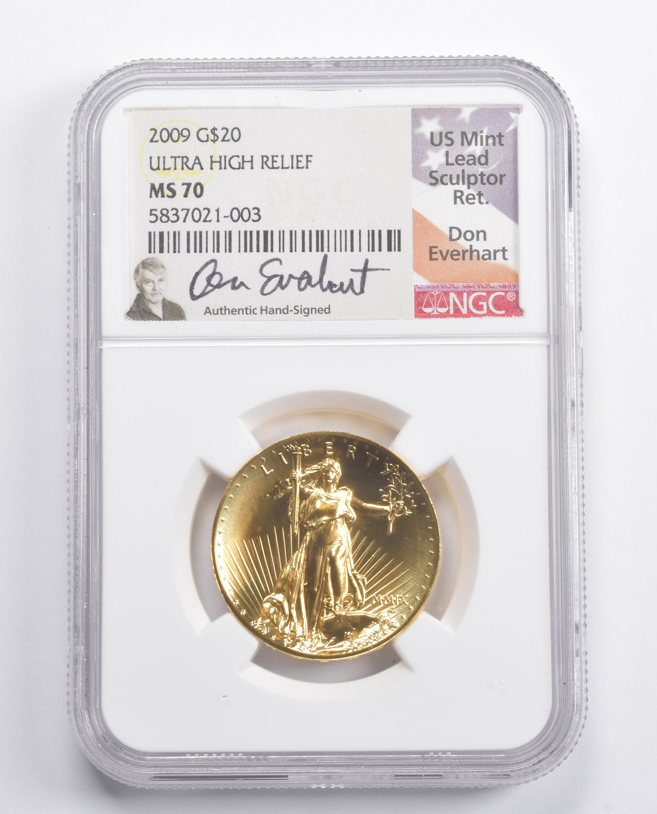 MS70 2009 $20 Saint-Gaudens Gold Double Eagle Ultra High Relief Signed ...