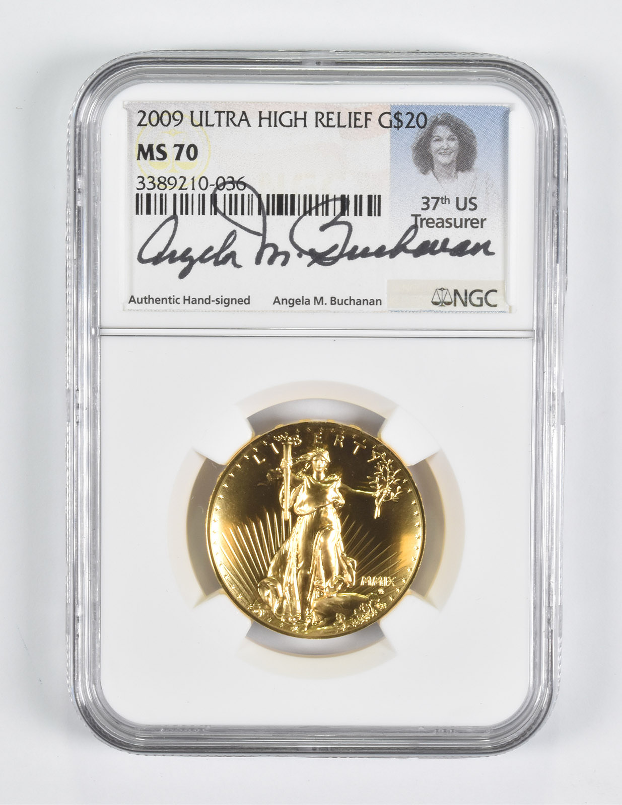 MS70 2009 $20 Saint-Gaudens Gold Ultra High Relief Signed Buchanan UHR ...