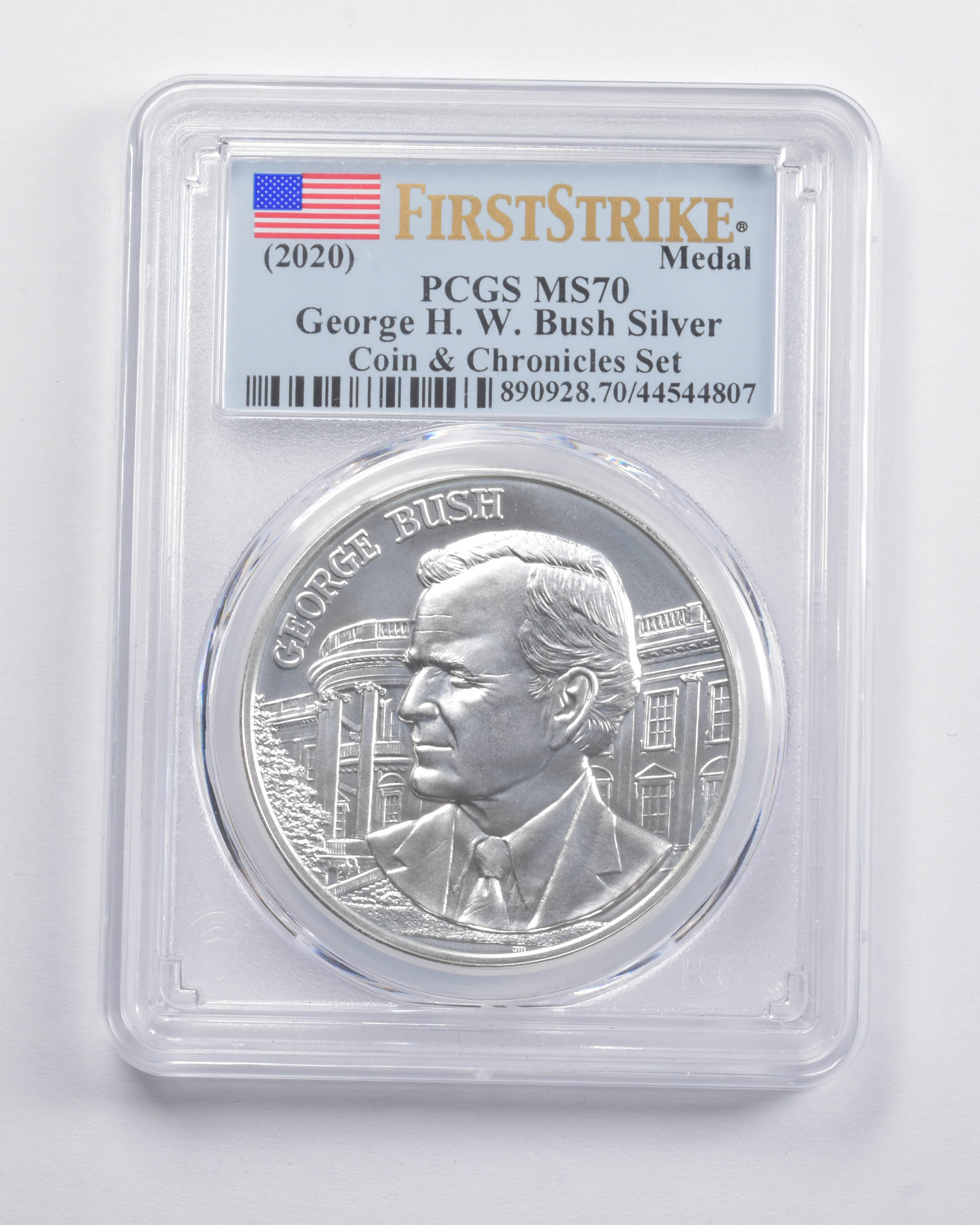 MS70 (2020) George H. W. Bush Silver Coins & Chronicles Set FS PCGS ...