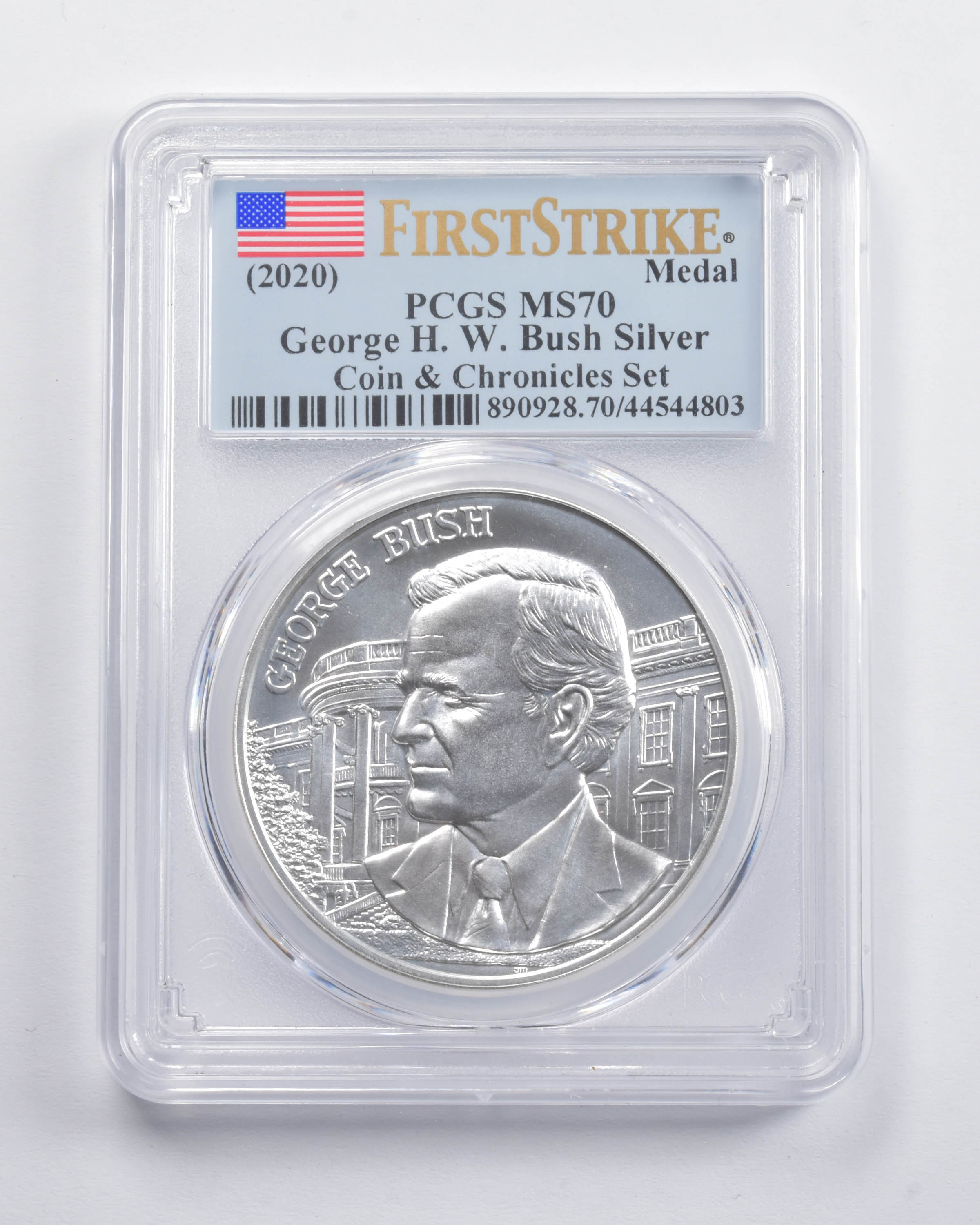 MS70 (2020) George H. W. Bush Silver Coins & Chronicles Set FS PCGS ...