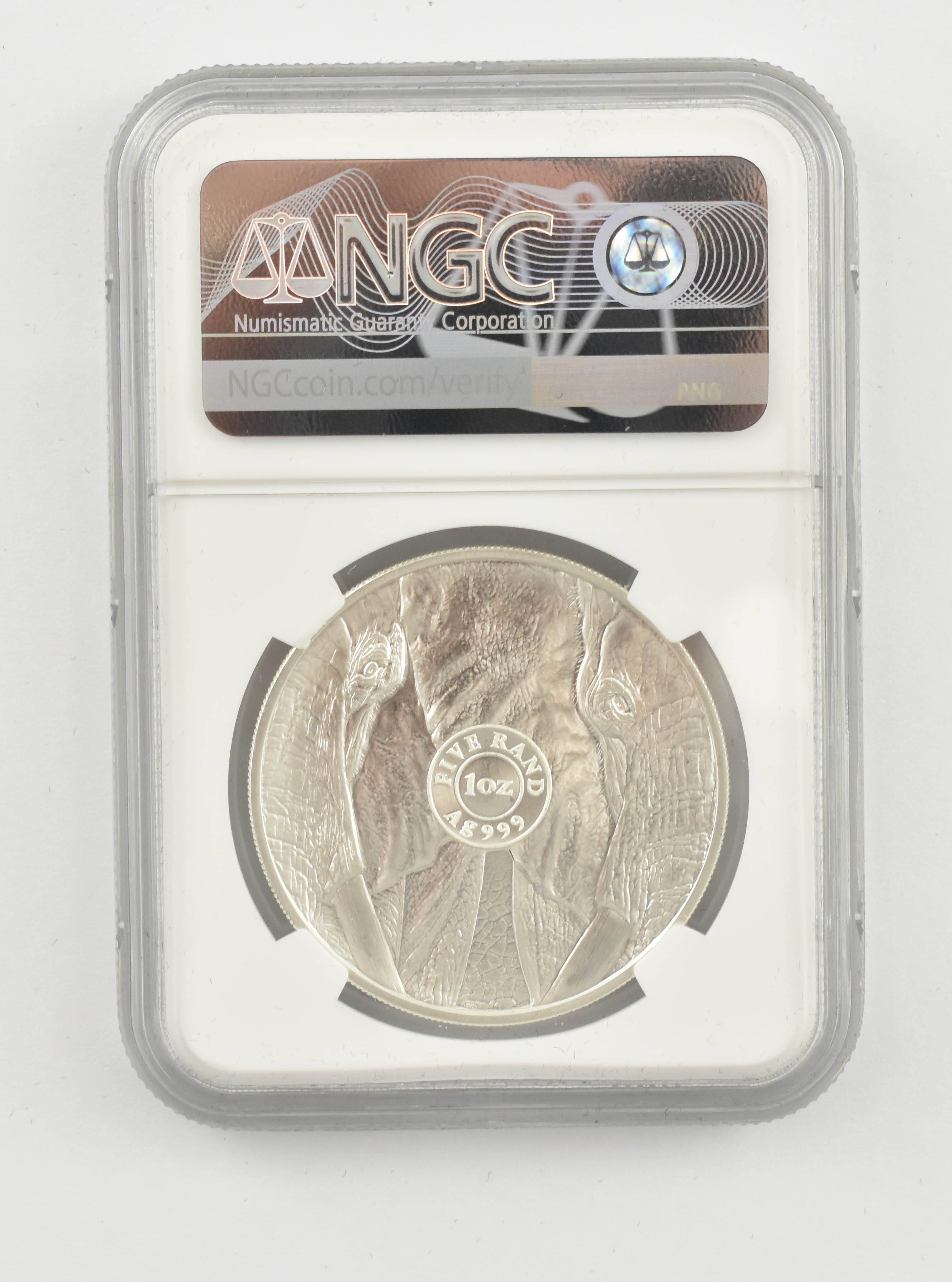 MS70 2021 South Africa 5 Rand Silver The Big 5 Elephant FR Series II ...